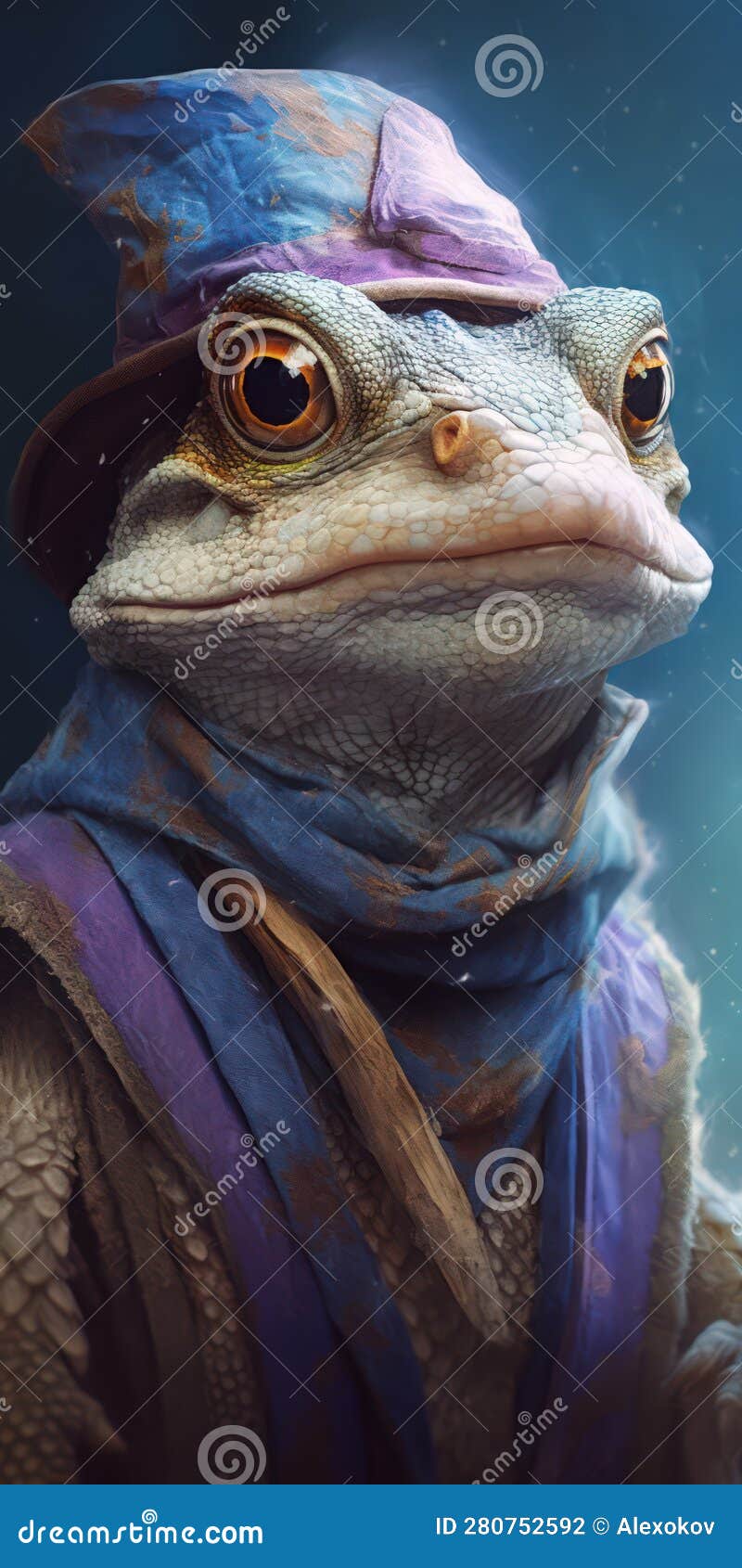 The Wise Wizard Lizard In Disguise: Anthropomorphic Lizard Concept Art ...