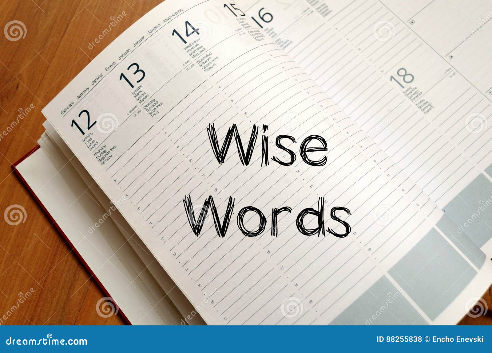 Wise Words Concept on Notebook Stock Photo - Image of attitude, smart ...