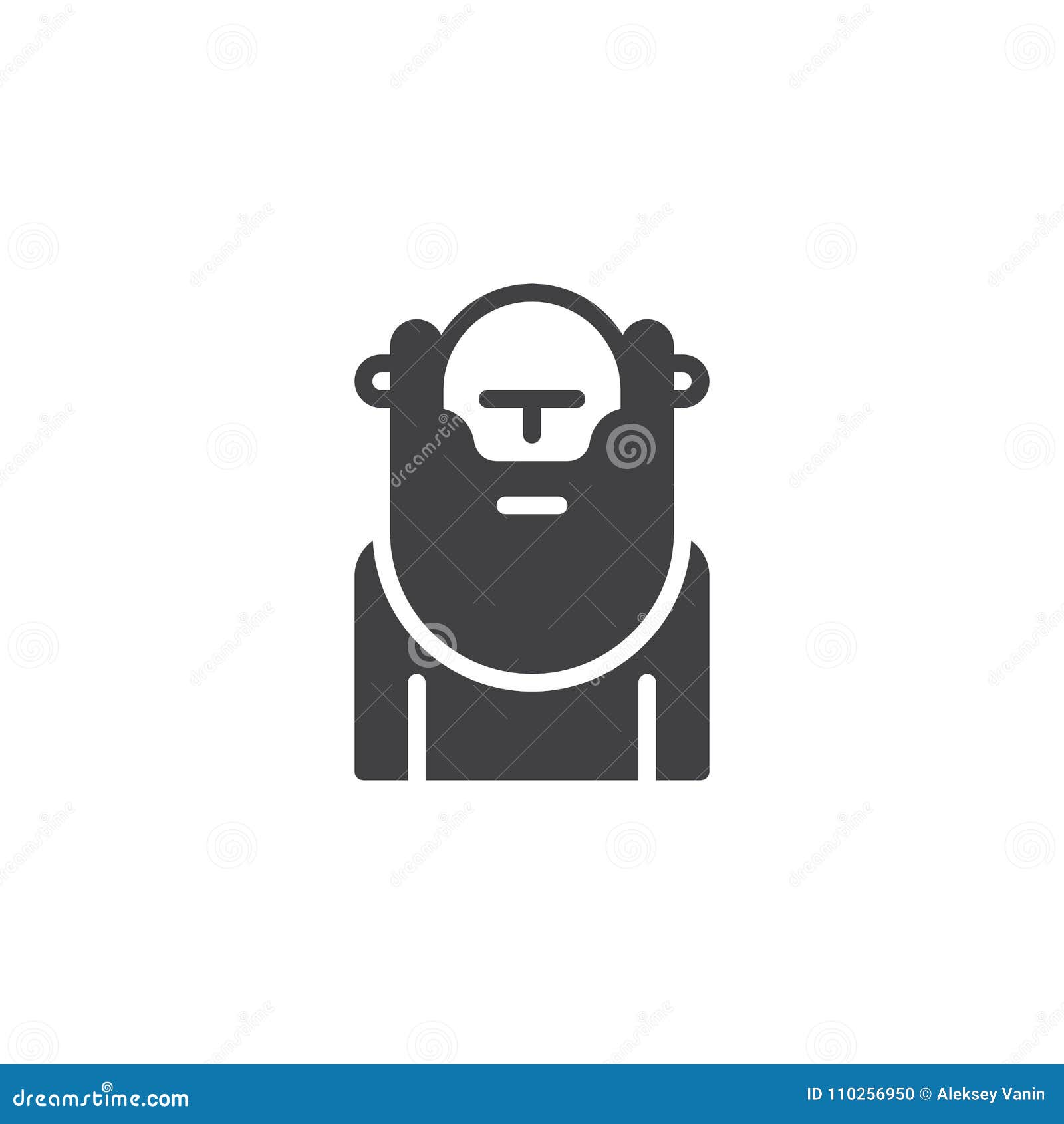 Wiseman with Beard Vector Icon Stock Vector - Illustration of symbol ...