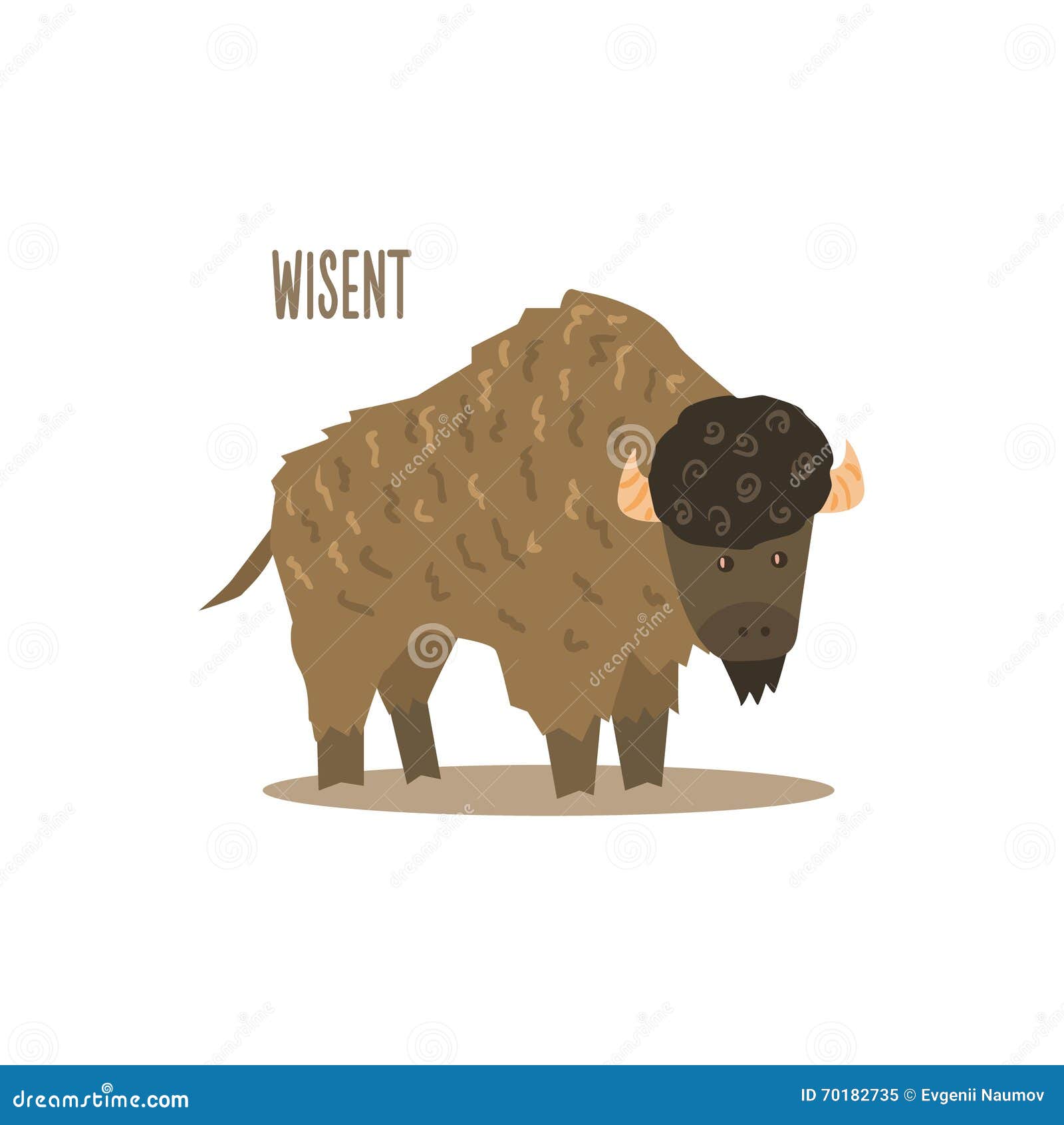 Wisent Vector Illustration stock vector. Illustration of text - 70182735