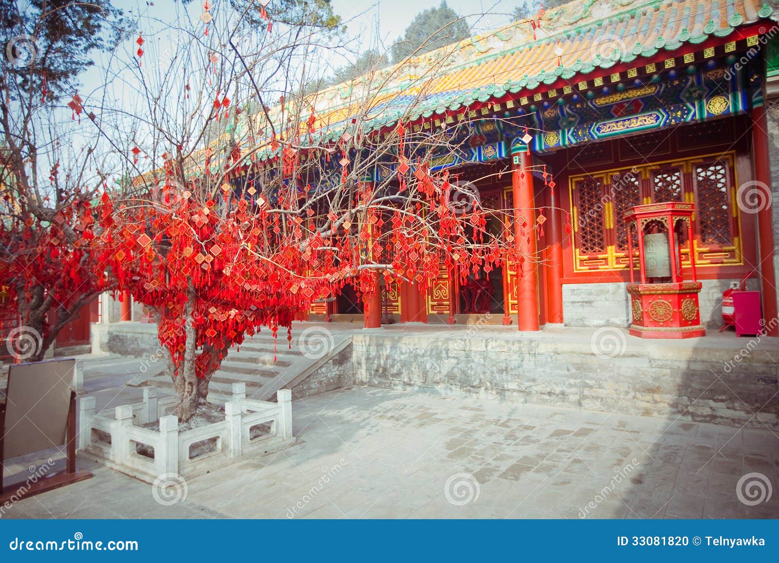 Wish Cards in a Buddhist Temple in Beijing Stock Photo - Image of ...