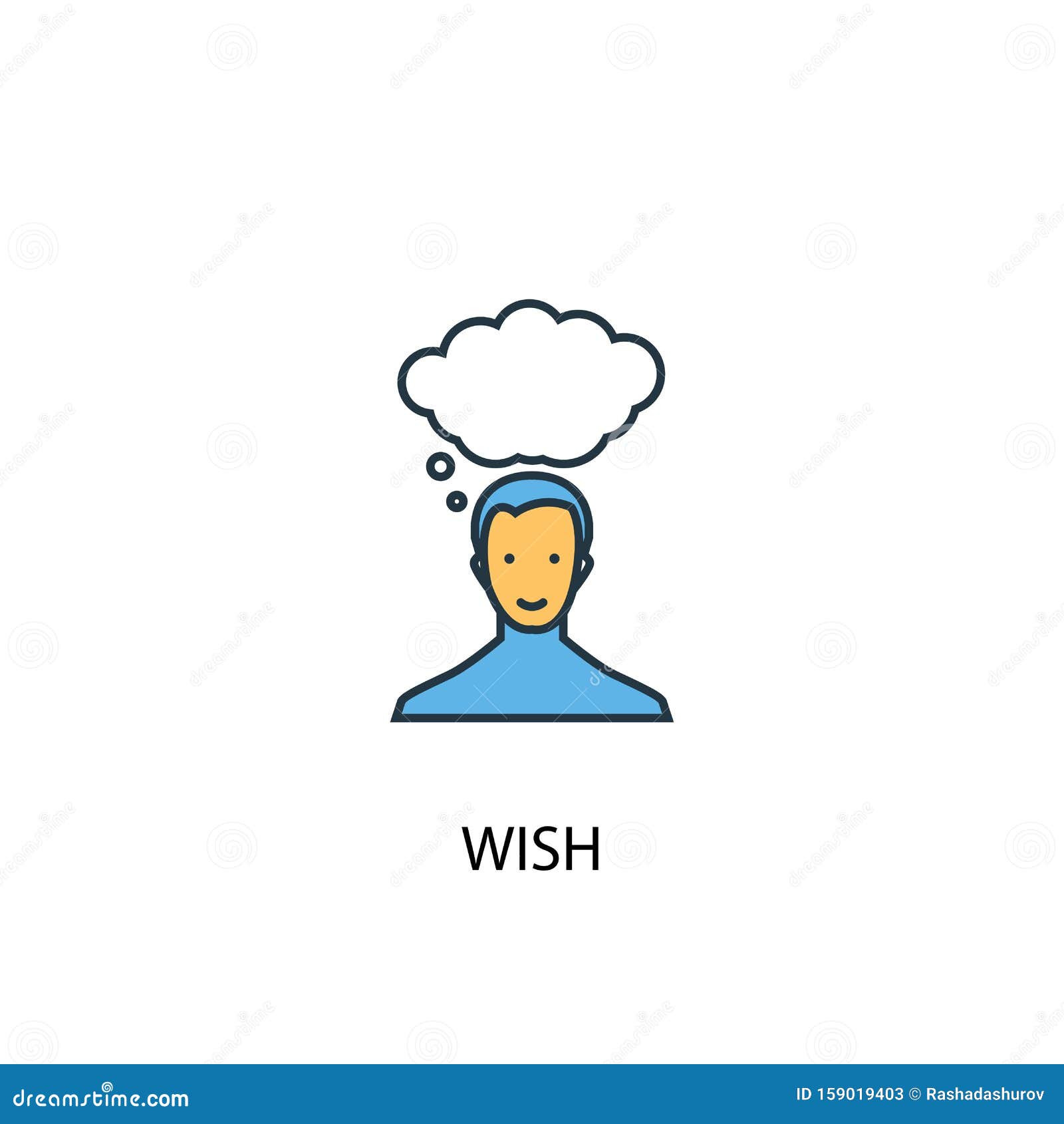 Wish Concept 2 Colored Line Icon Stock Vector - Illustration of ...
