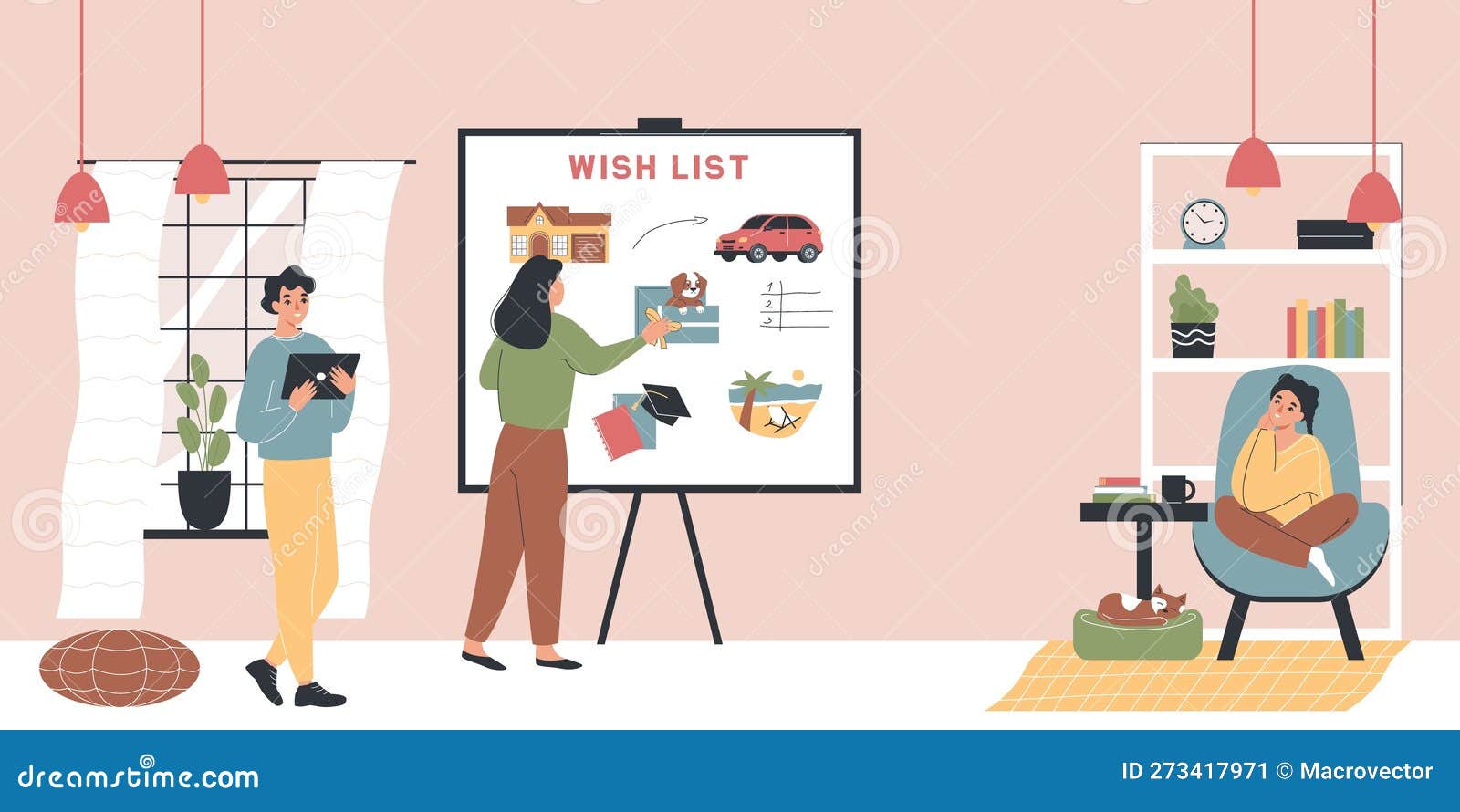 Wish List Background stock vector. Illustration of flyer - 273417971