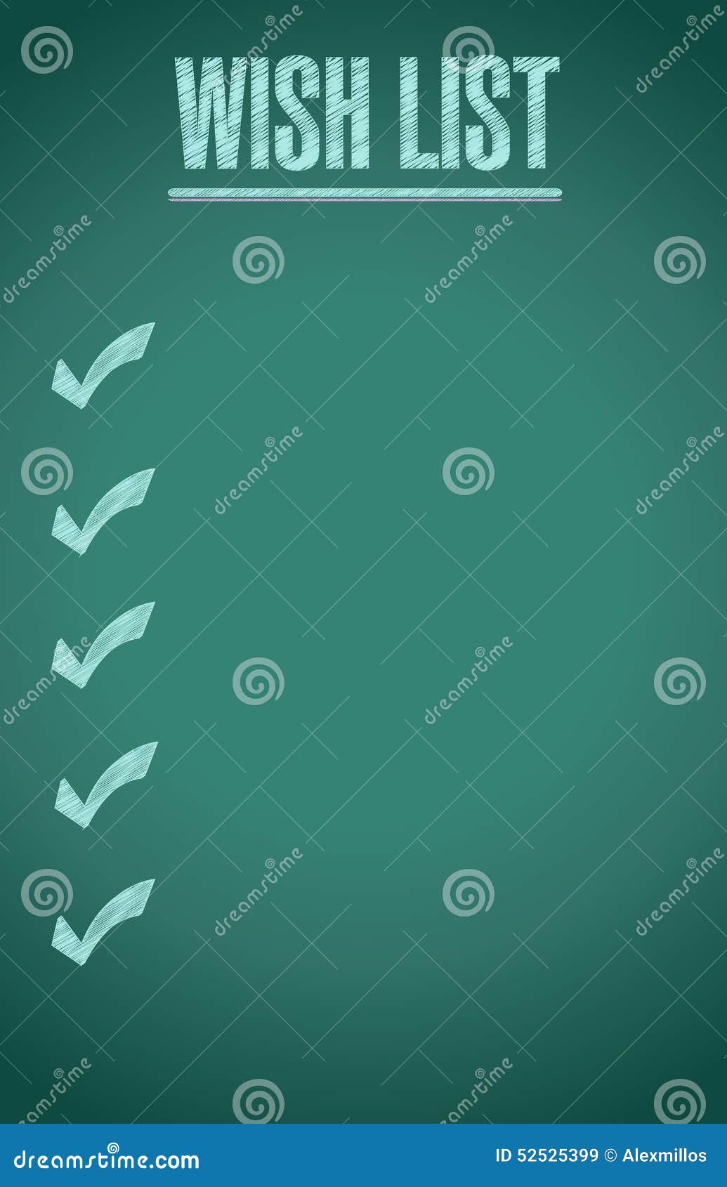 Wish List Board Sign Concept Illustration Stock Illustration ...