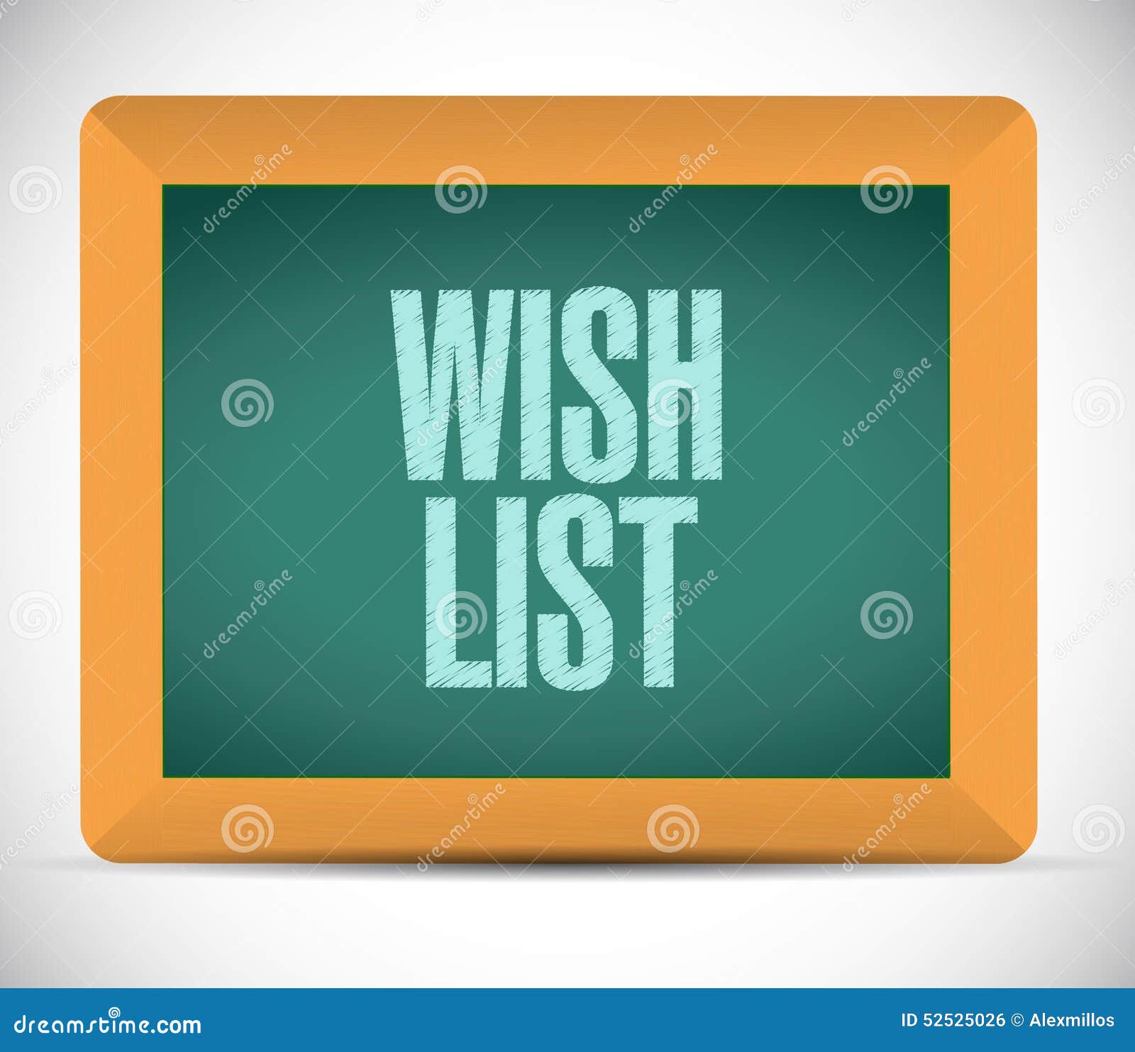Wish List Board Sign Concept Illustration Design Stock Illustration ...