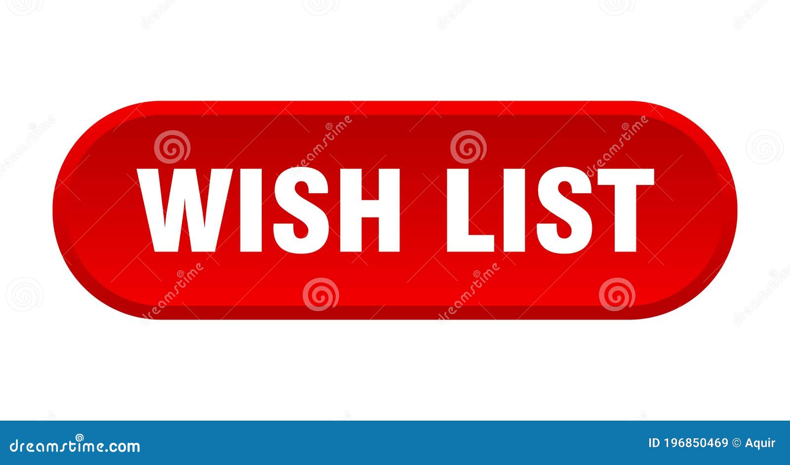 Wish List Button. Rounded Sign on White Background Stock Vector ...