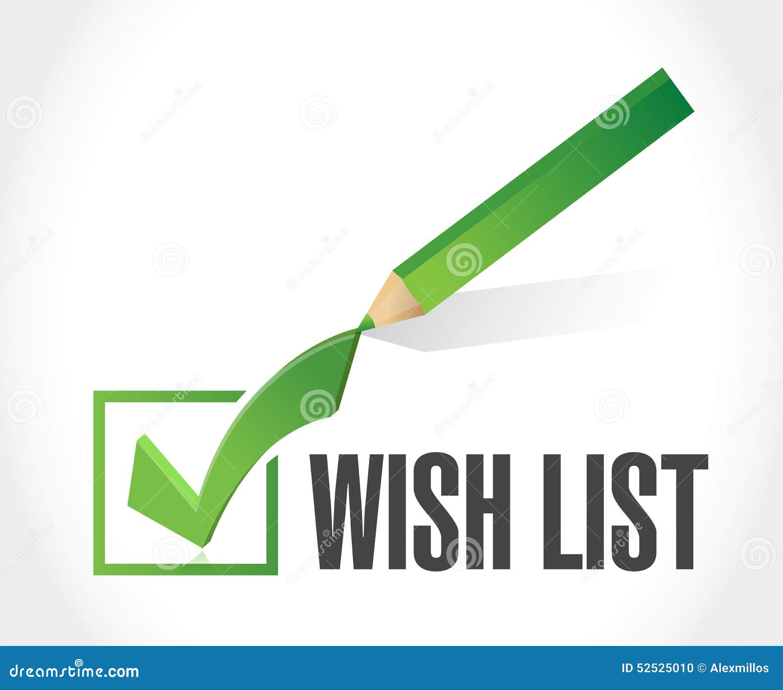 Wish List Check Mark Sign Concept Illustration Stock Illustration ...