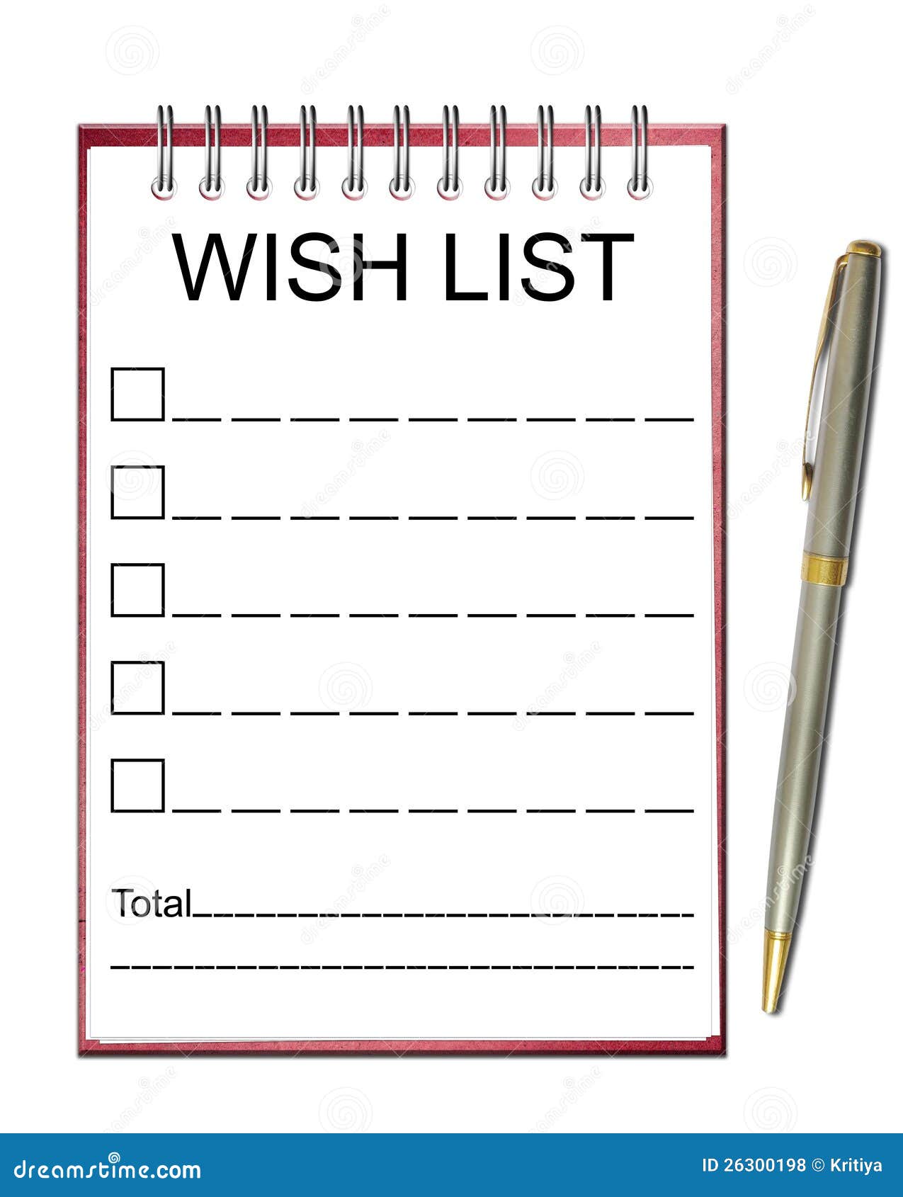Wish list note paper stock illustration. Illustration of sheet - 26300198