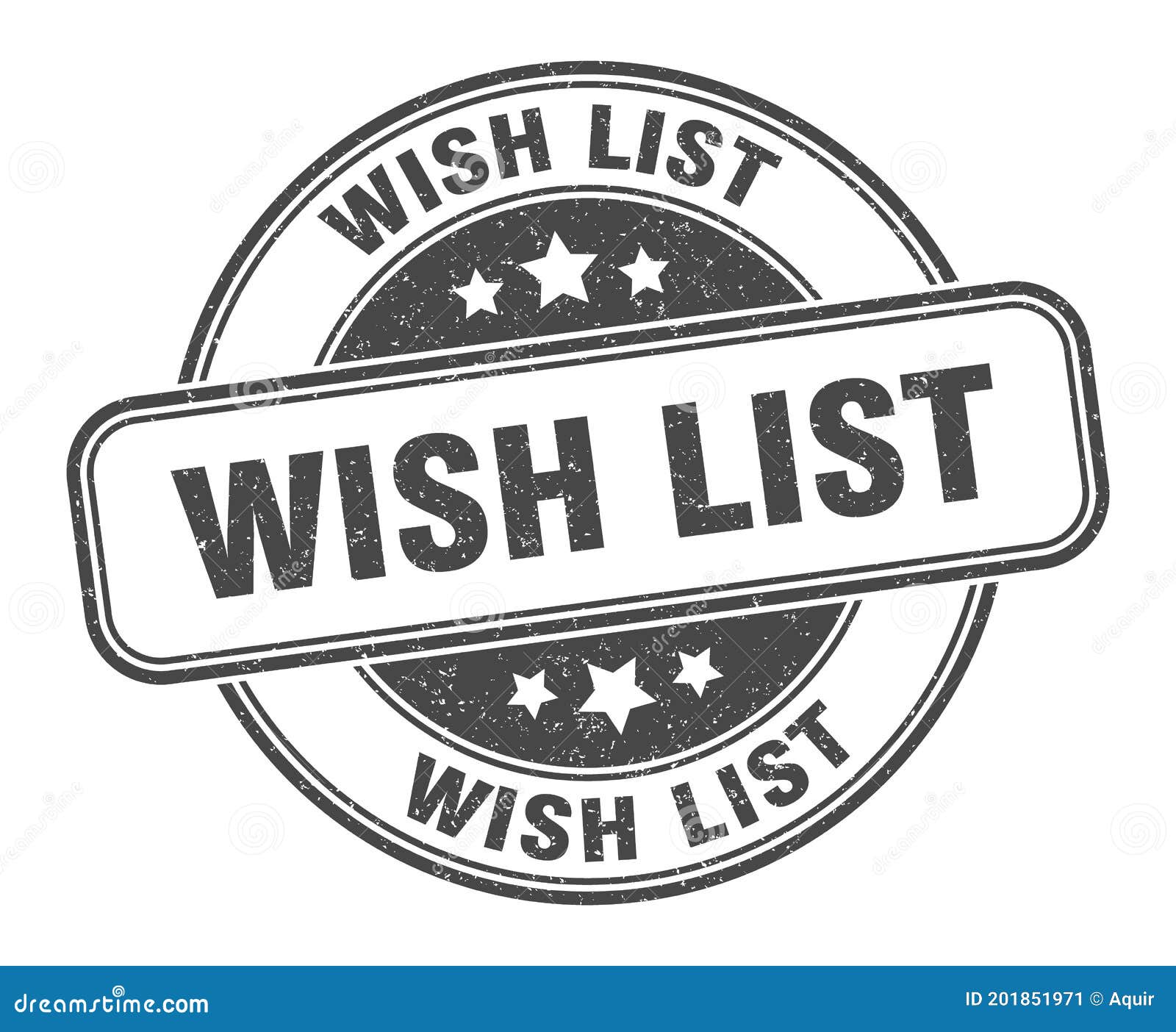 Wish List Stamp. Wish List Label. Round Grunge Sign Stock Vector ...
