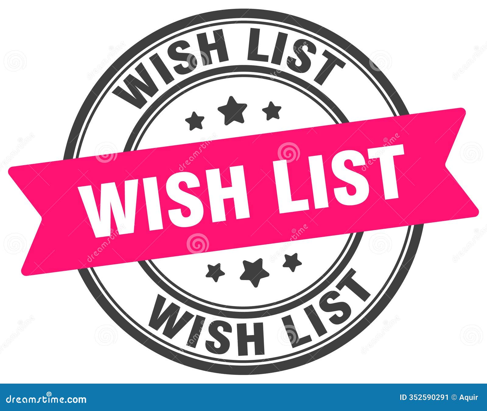 Wish List Stamp. Wish List Label on Transparent Background. Round Sign ...
