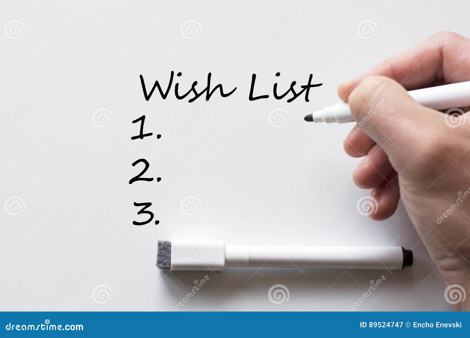 Wish List Written on Whiteboard Stock Image - Image of message ...