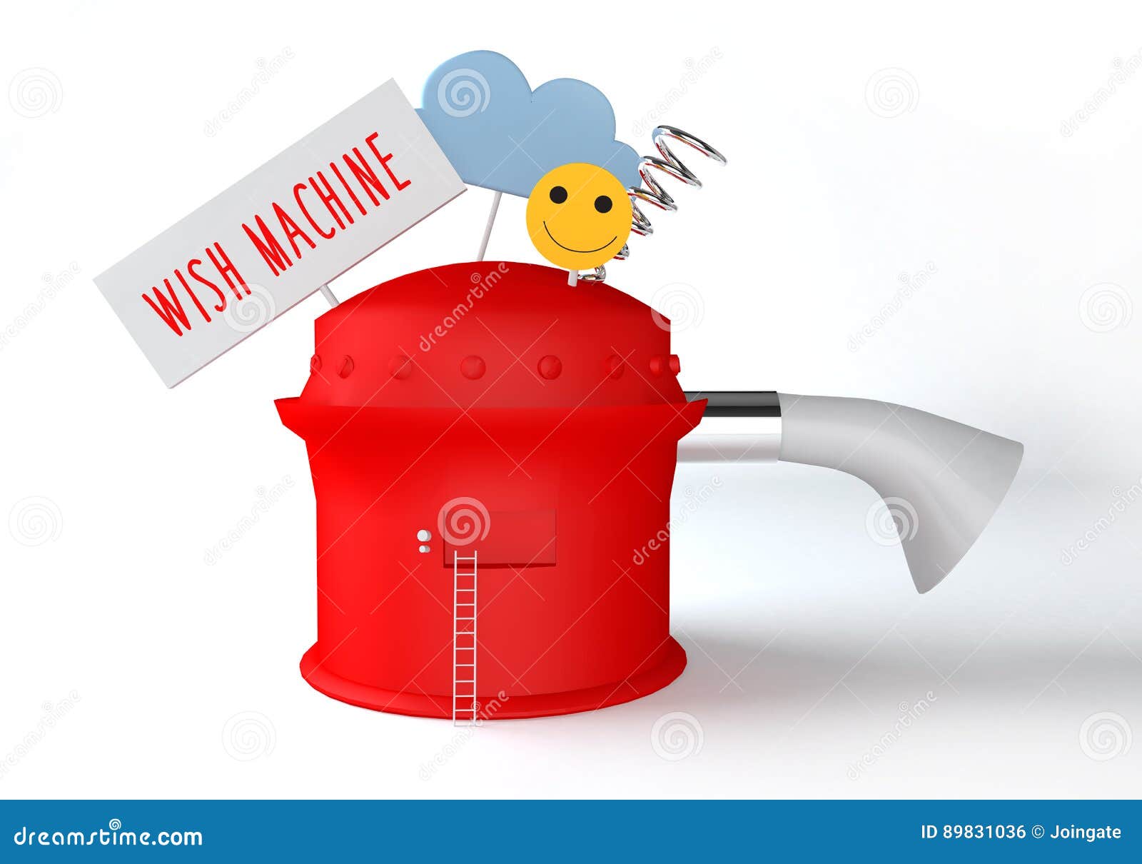 WISH MACHINE 3D RENDER stock illustration. Illustration of unusual ...