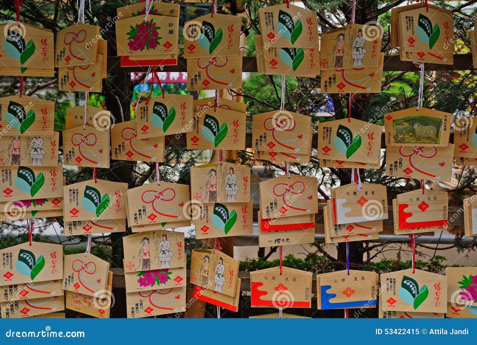 Wish plates, Tokyo, Japan editorial image. Image of buddha - 53422415