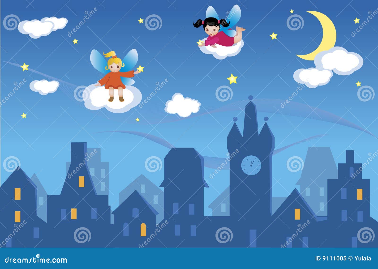 Wish upon a Star stock vector. Illustration of character - 9111005