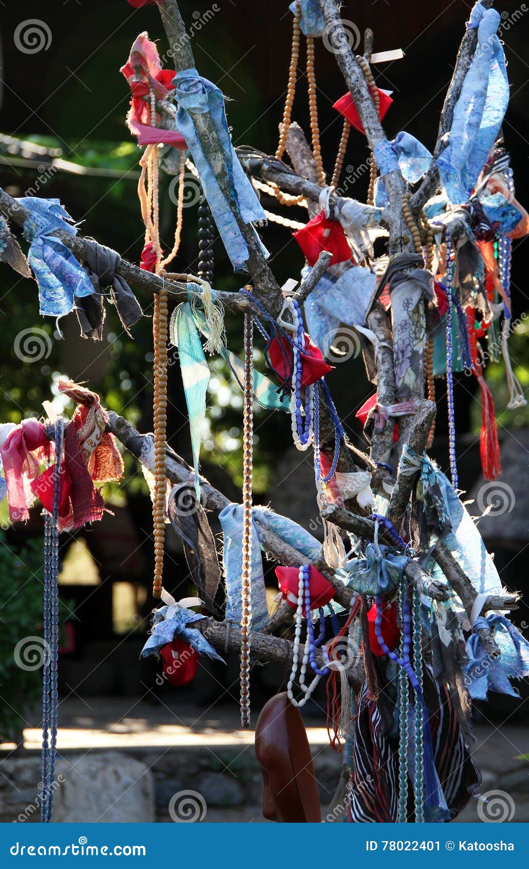 Wish Tree in the Ghost Town of Kayakoy Turkey Stock Image - Image of ...