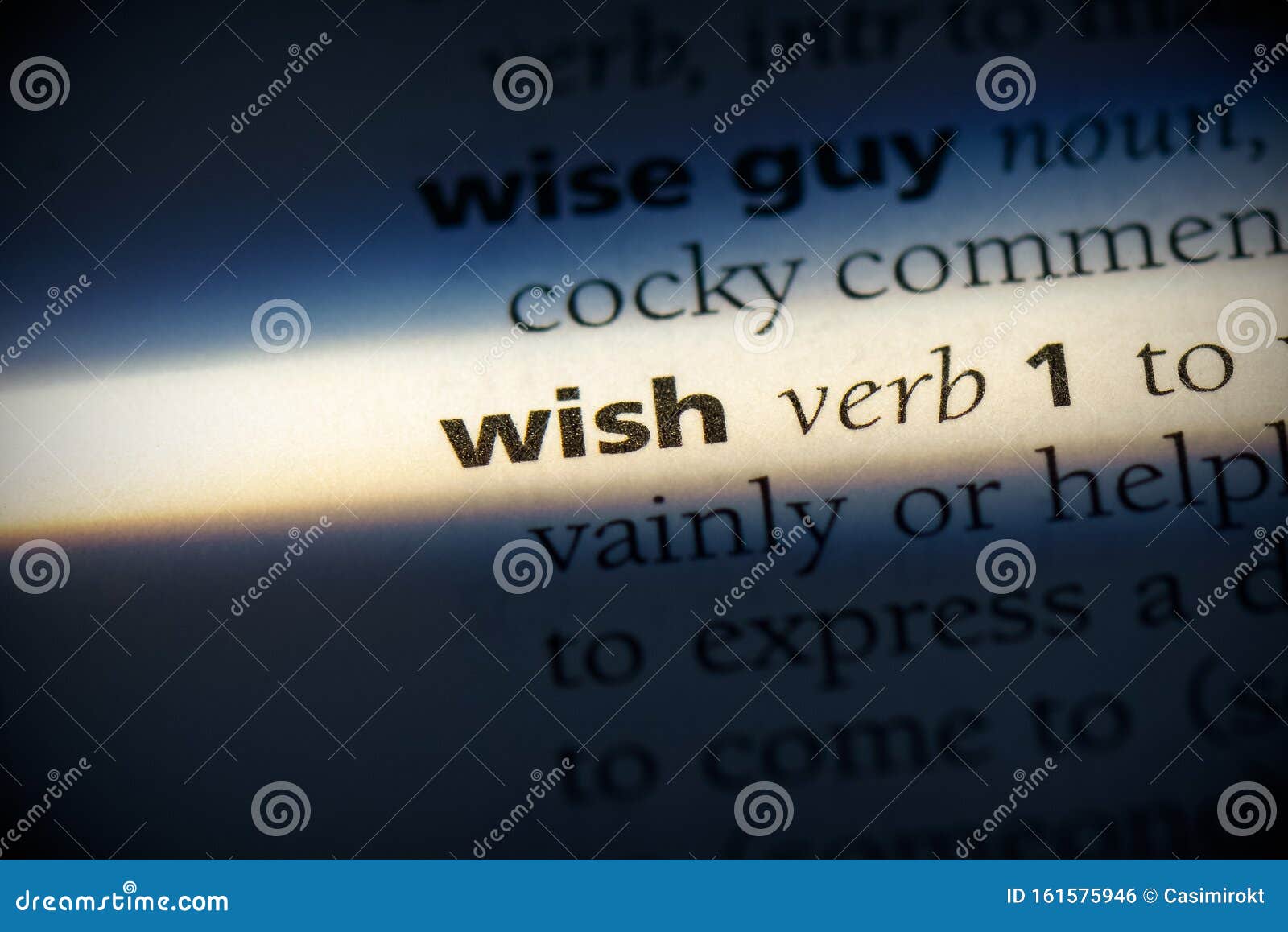 Wish stock photo. Image of idea, highlighted, page, dictionary - 161575946