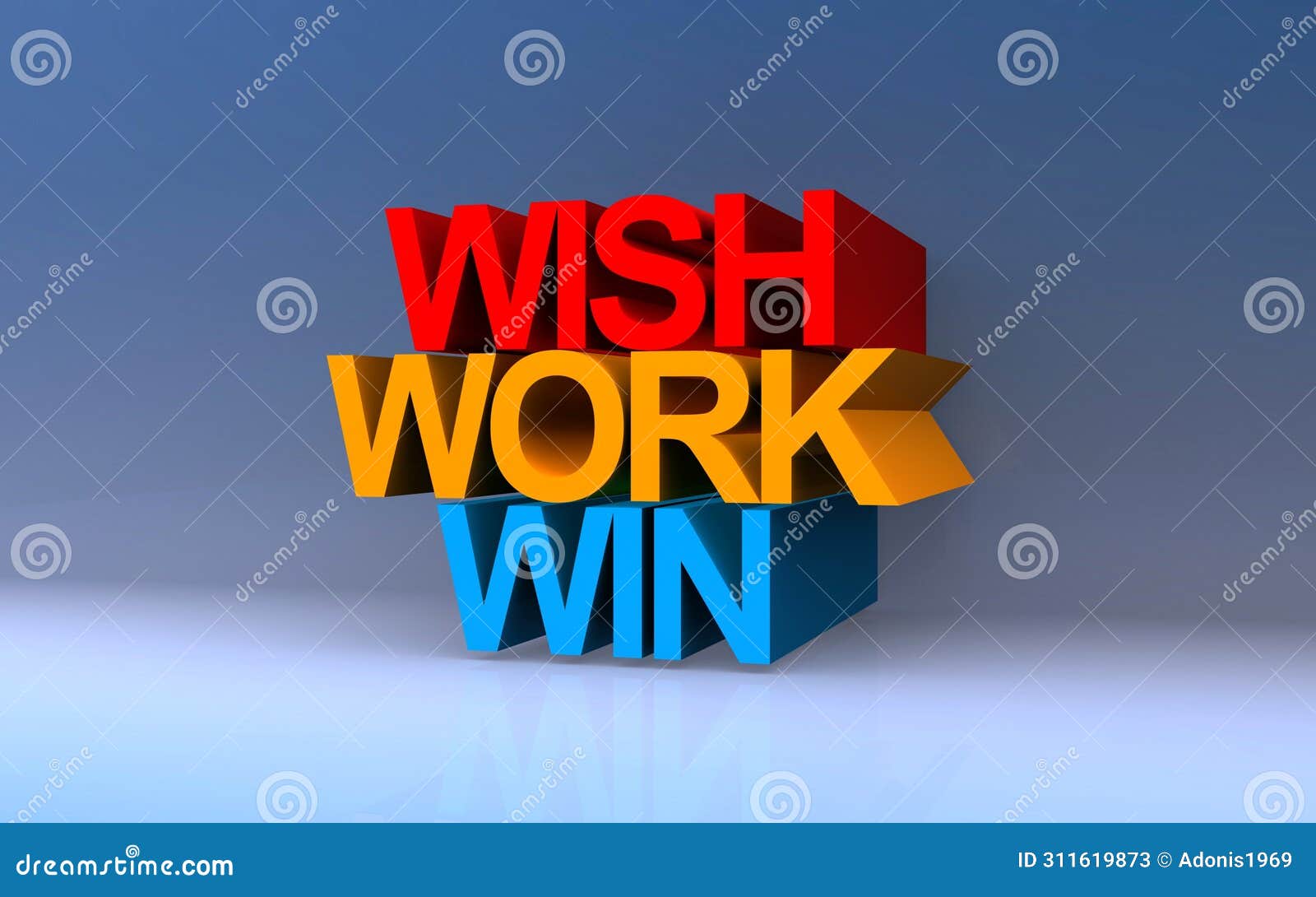Wish work win on blue stock illustration. Illustration of hopes - 311619873