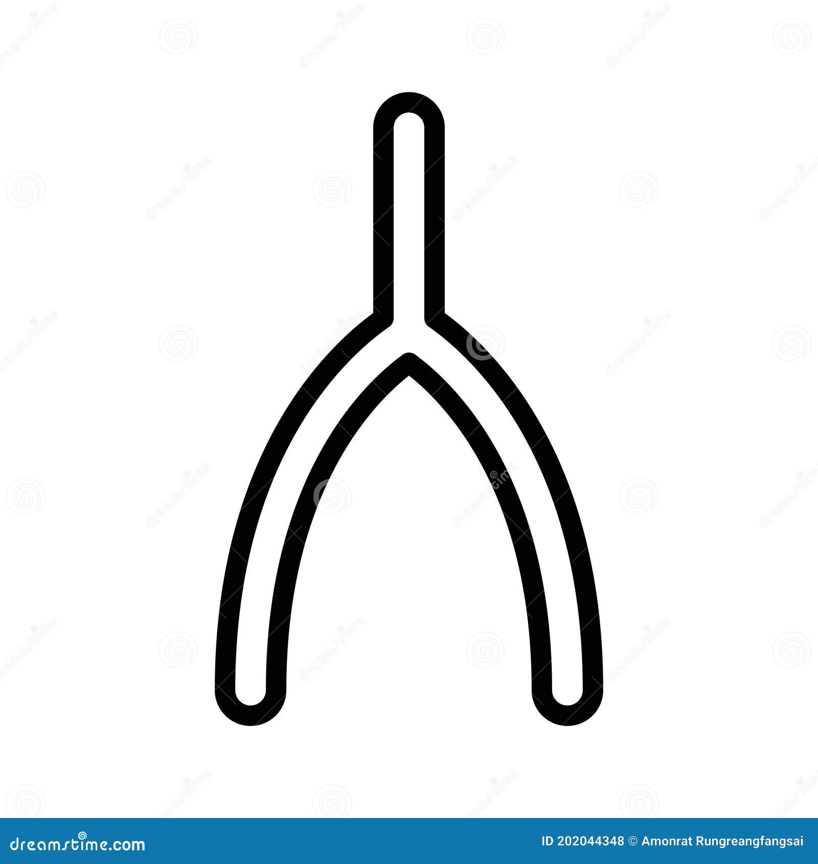 Wishbone Icon, Thanksgiving Related Vector Stock Vector - Illustration ...