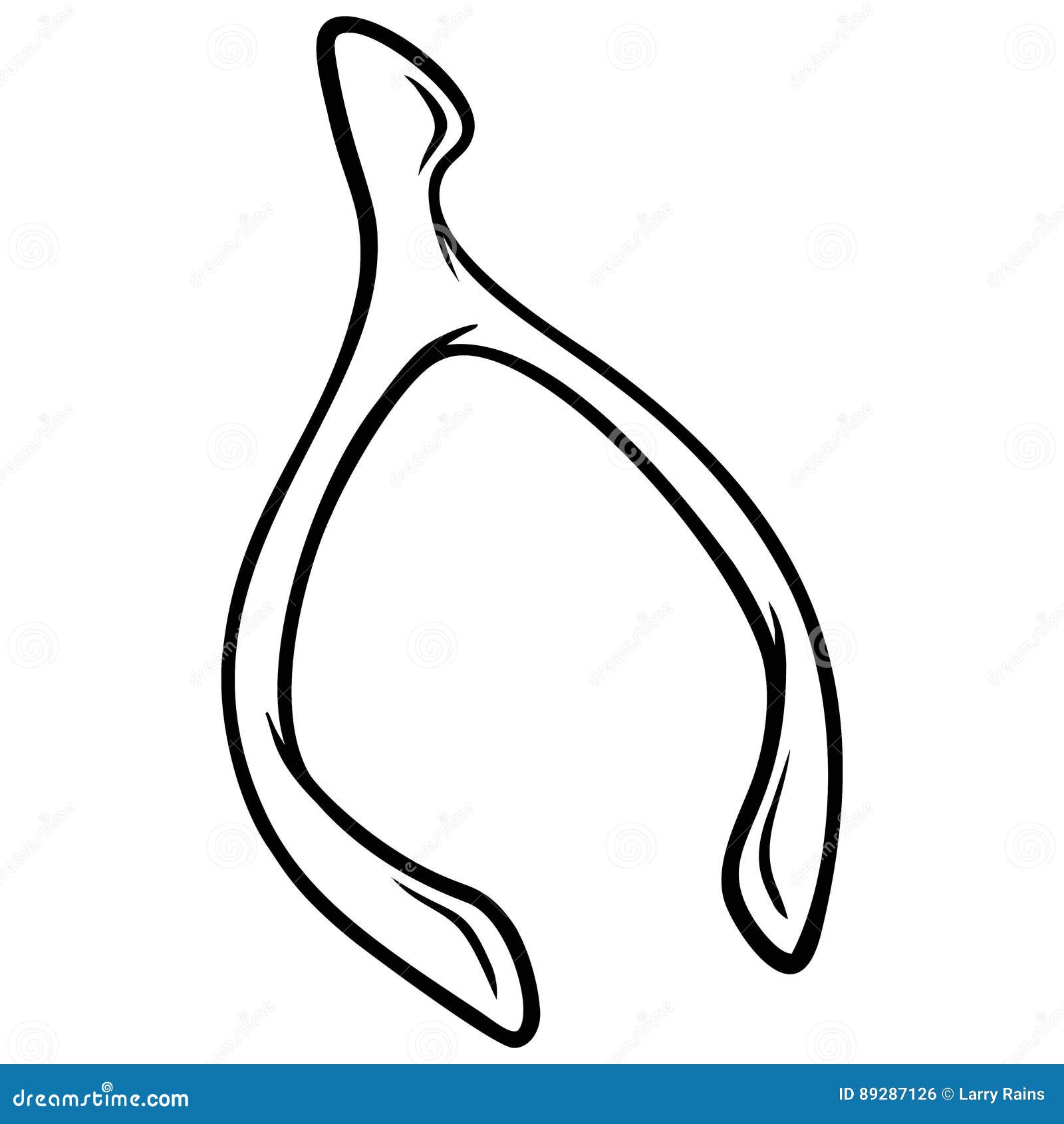 Wishbone Illustration stock vector. Illustration of food - 89287126