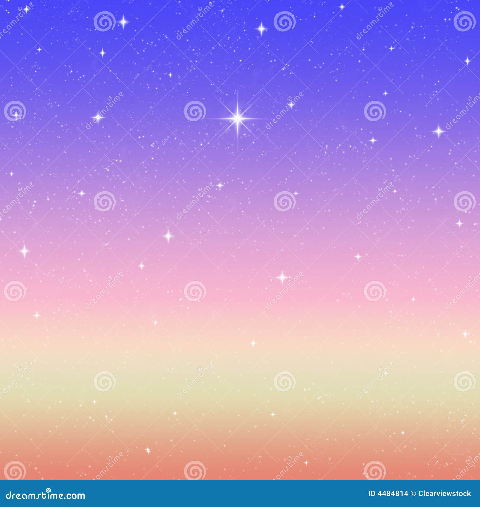 Wishing Star Starry Night Sky Stock Illustration - Illustration of ...