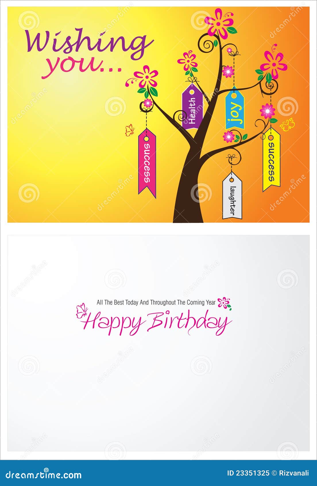 Wishing Tree stock vector. Illustration of blessing, branches - 23351325