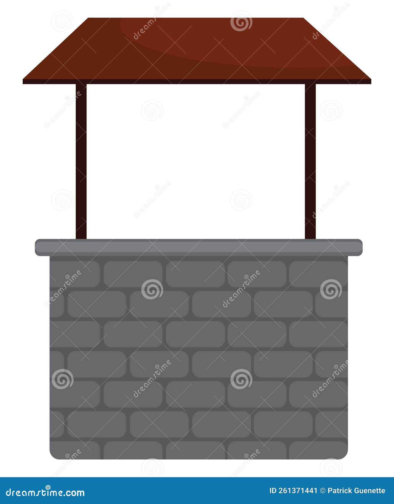 Wishing well, icon stock vector. Illustration of wood - 261371441