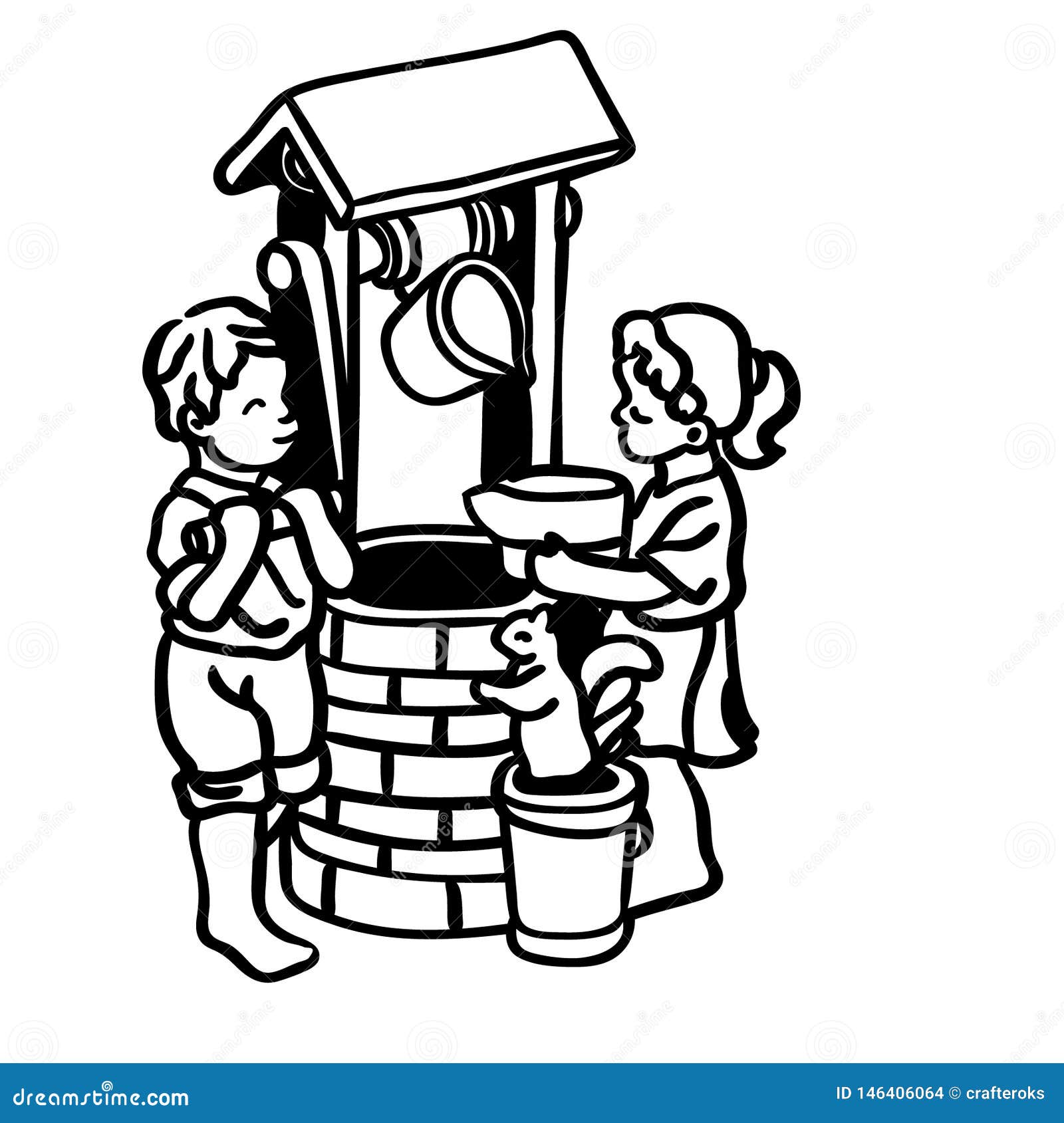 Wishing Well Vector Eps Illustration by Crafteroks Stock Vector ...