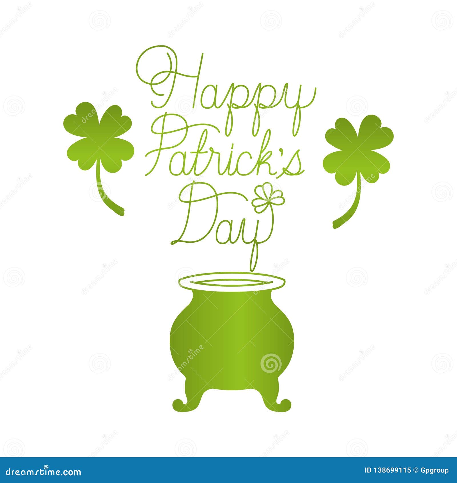 Wishing You A Happy St Patricks Day Label Icons Stock Vector