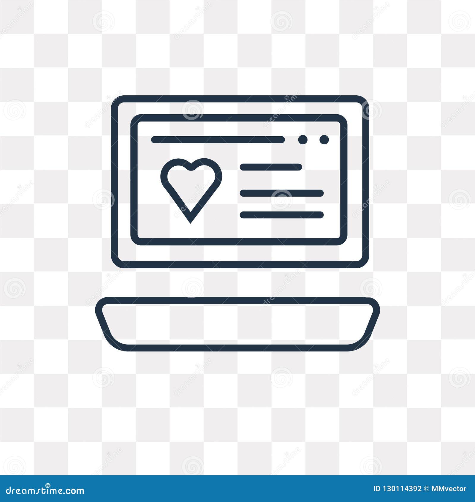 Wishlist Vector Icon Isolated on Transparent Background, Linear Stock ...