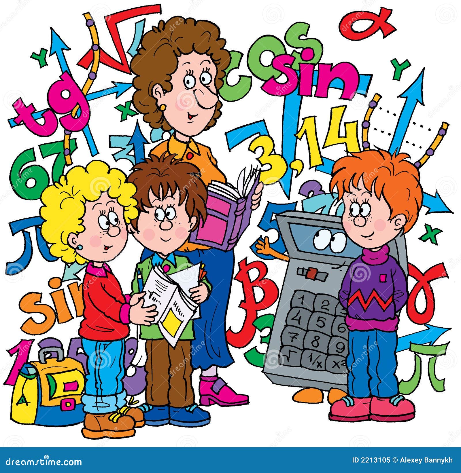 Wiskunde stock illustratie. Illustration of geanimeerd - 2213105