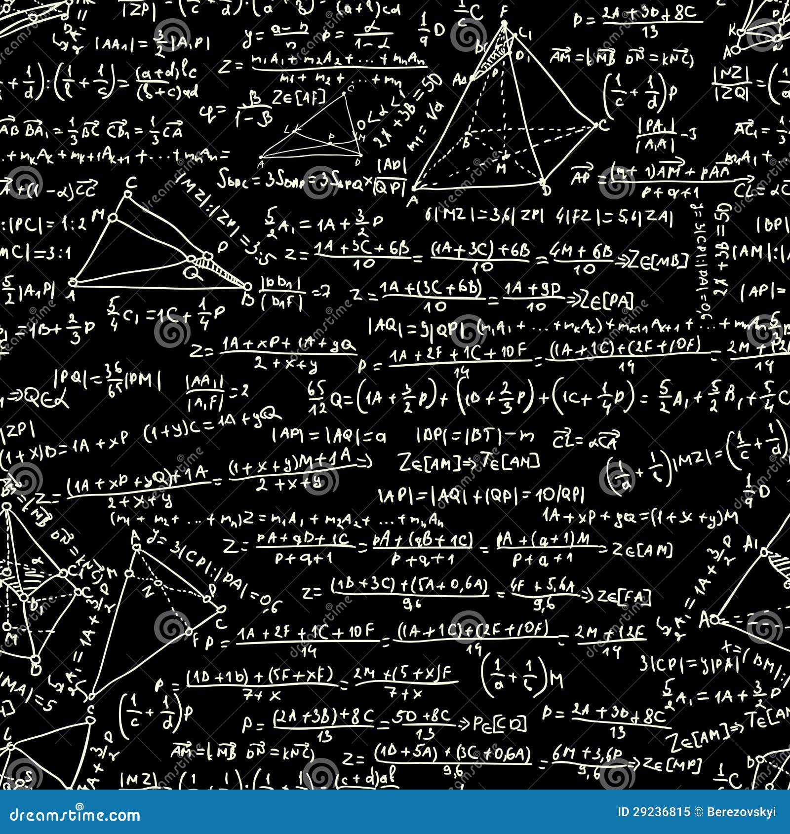 Wiskunde Naadloos Patroon. EPS 8 Vector Illustratie - Illustration of ...