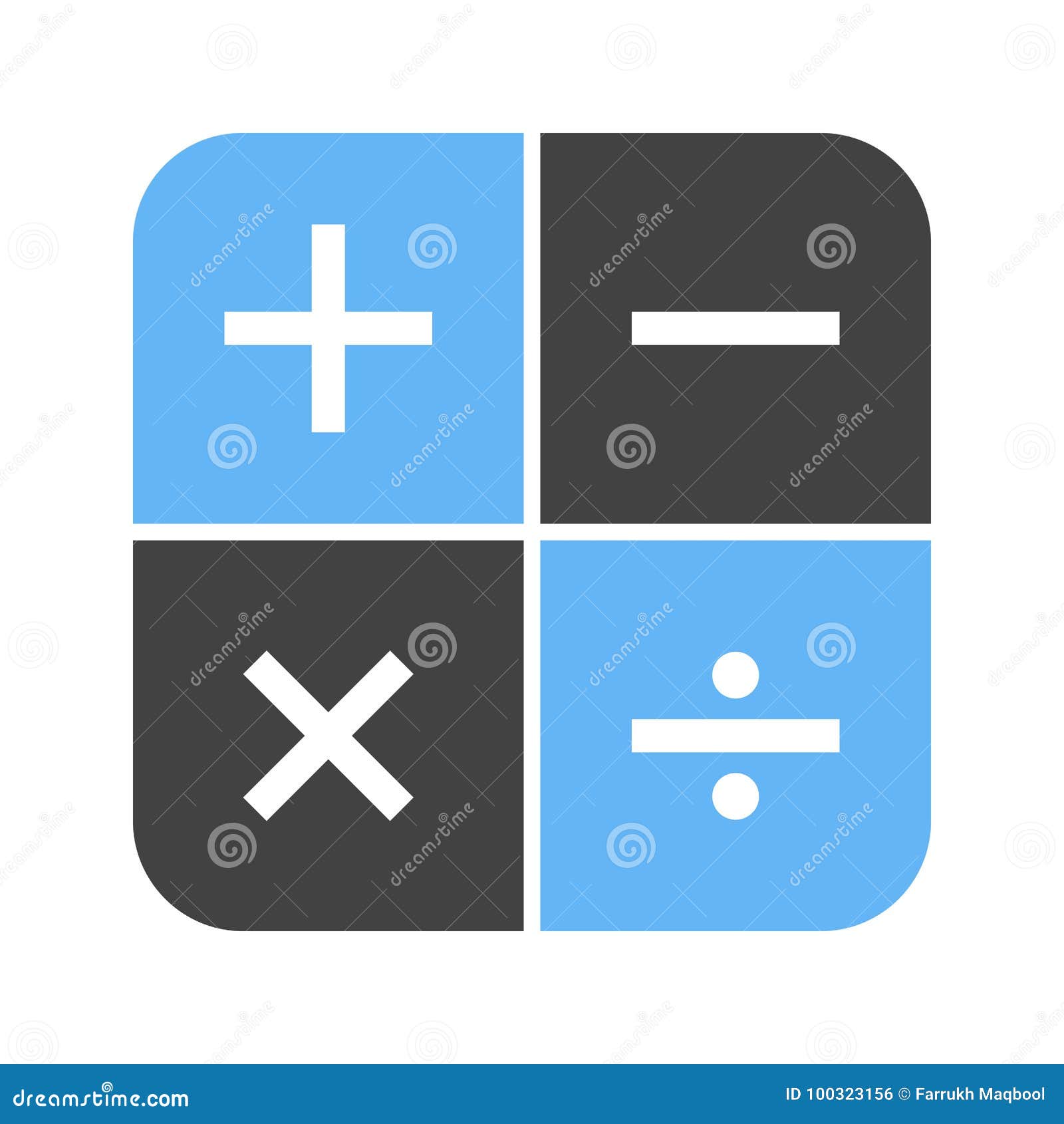 Wiskundesymbolen I vector illustratie. Illustration of vermenigvuldigen ...