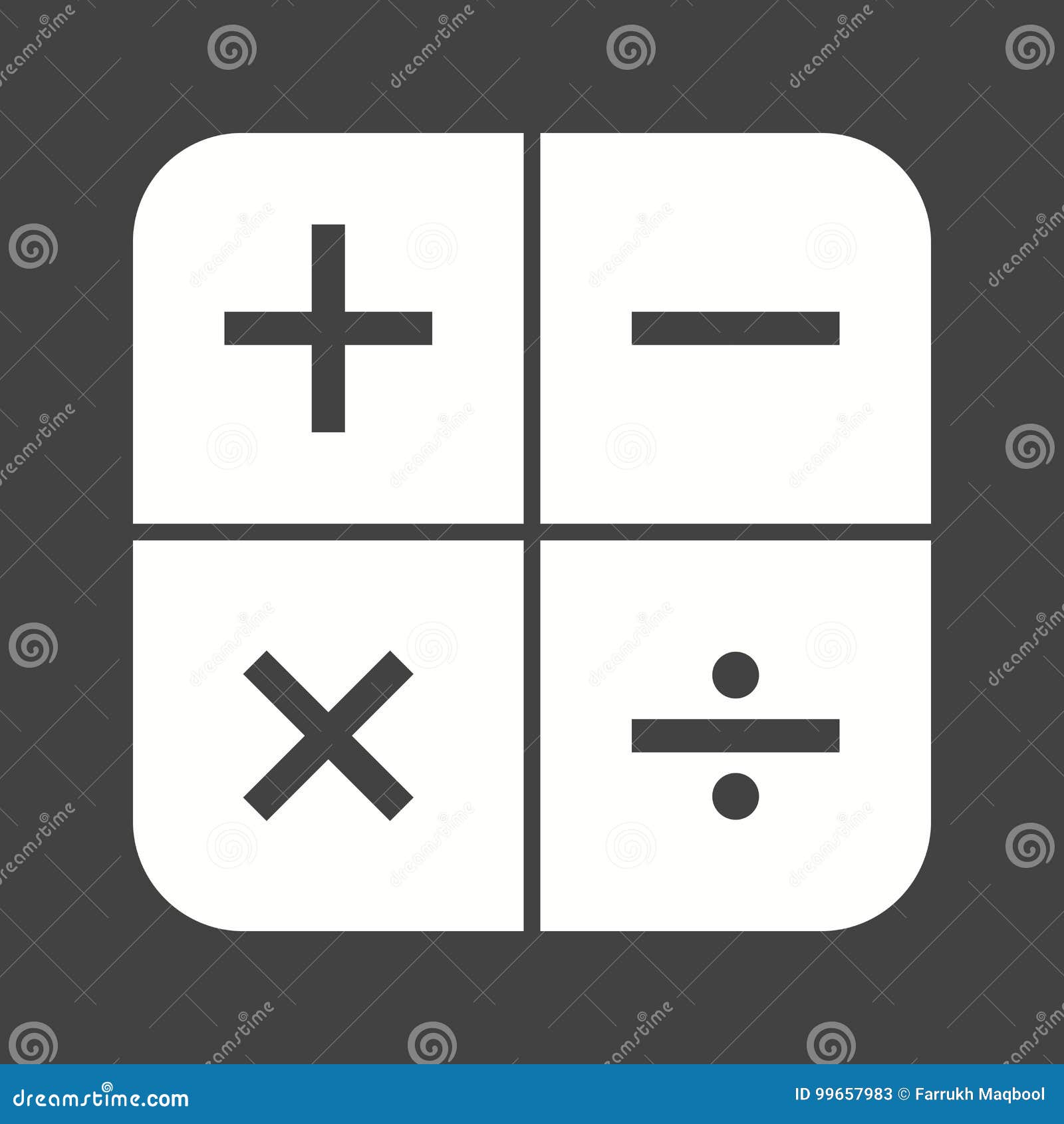 Wiskundesymbolen I vector illustratie. Illustration of leren - 99657983