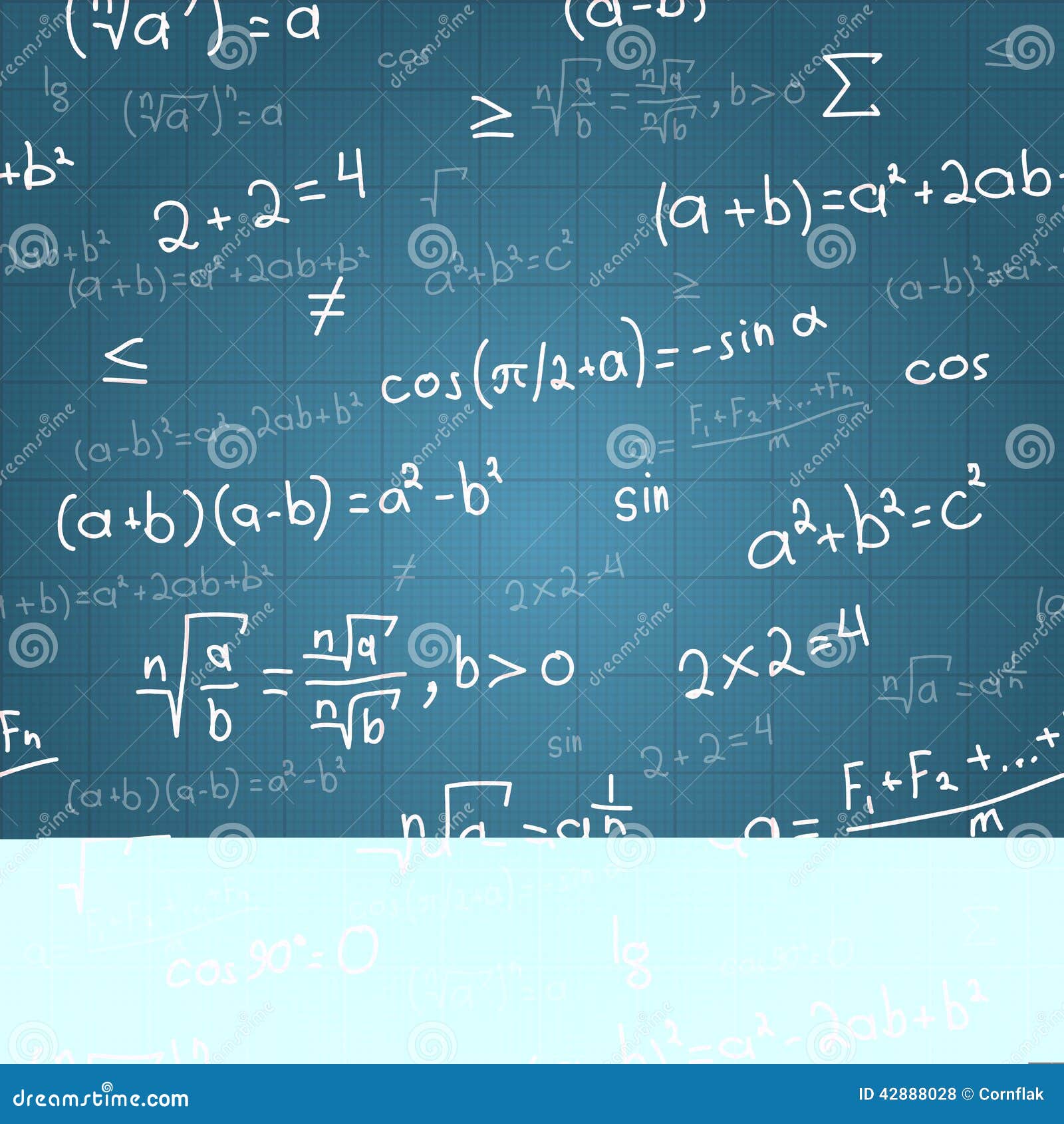 Wiskundig Formules Vector Naadloos Patroon Vector Illustratie ...