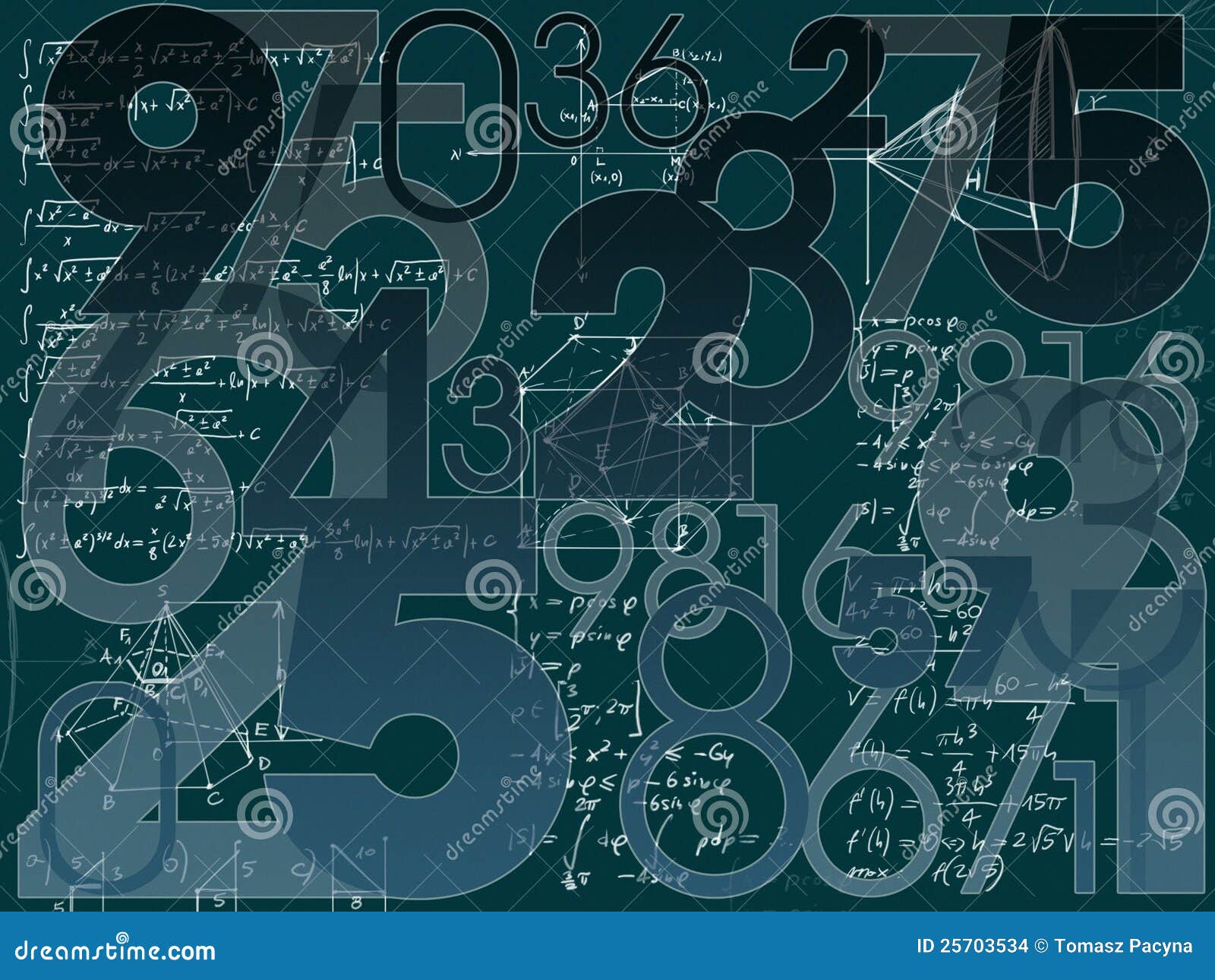 Wiskundige achtergrond stock illustratie. Illustration of begrip - 25703534