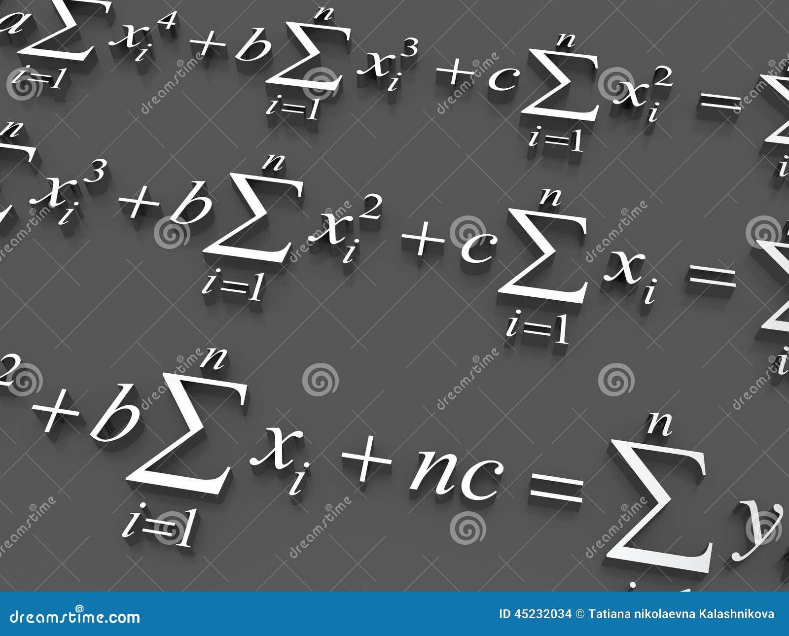 Wiskundige formules stock illustratie. Illustration of wetenschap ...