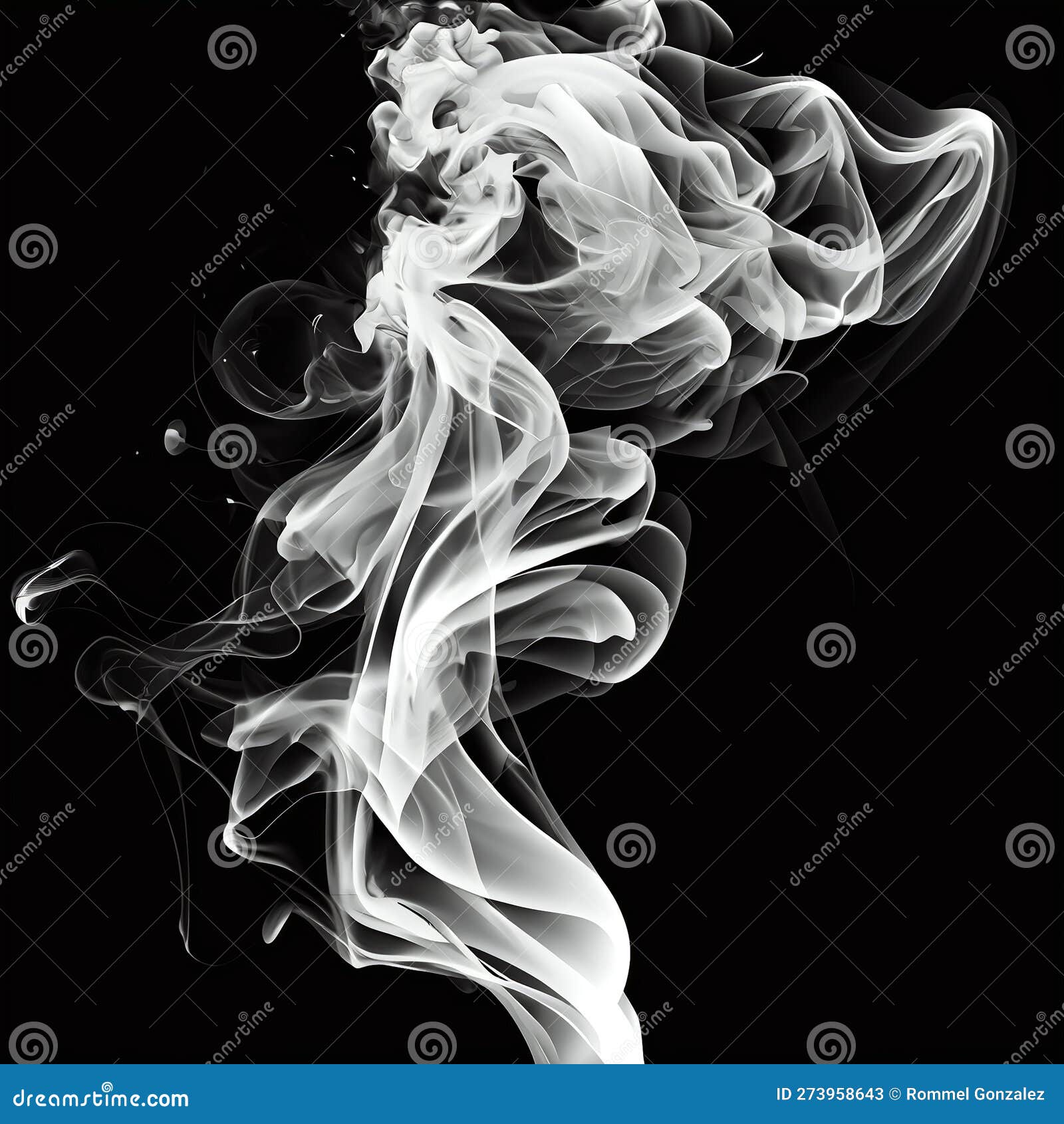 Wisp of Smoke, Close-up of Smoke Against. Stock Illustration ...