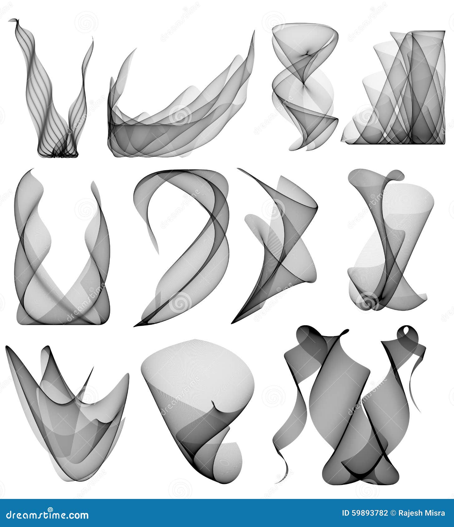 Wispy abstract shapes_2 stock illustration. Illustration of transparent ...