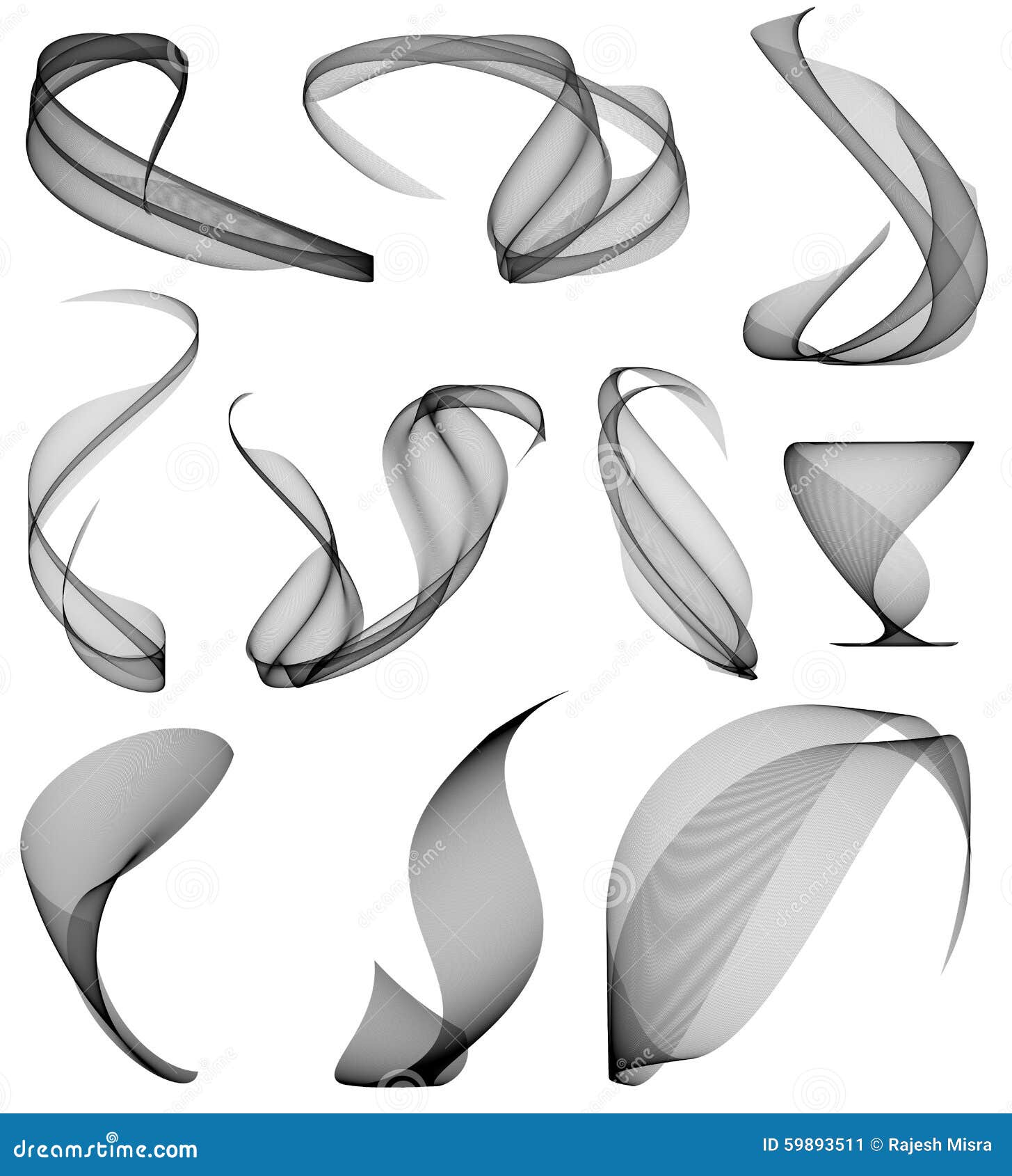 Wispy abstract shapes_1 stock illustration. Illustration of shapes ...