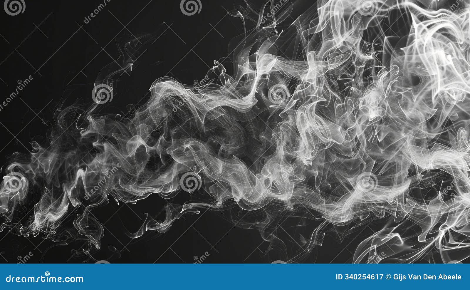 Wispy Blue and White Digital Smoke Texture Stock Illustration ...