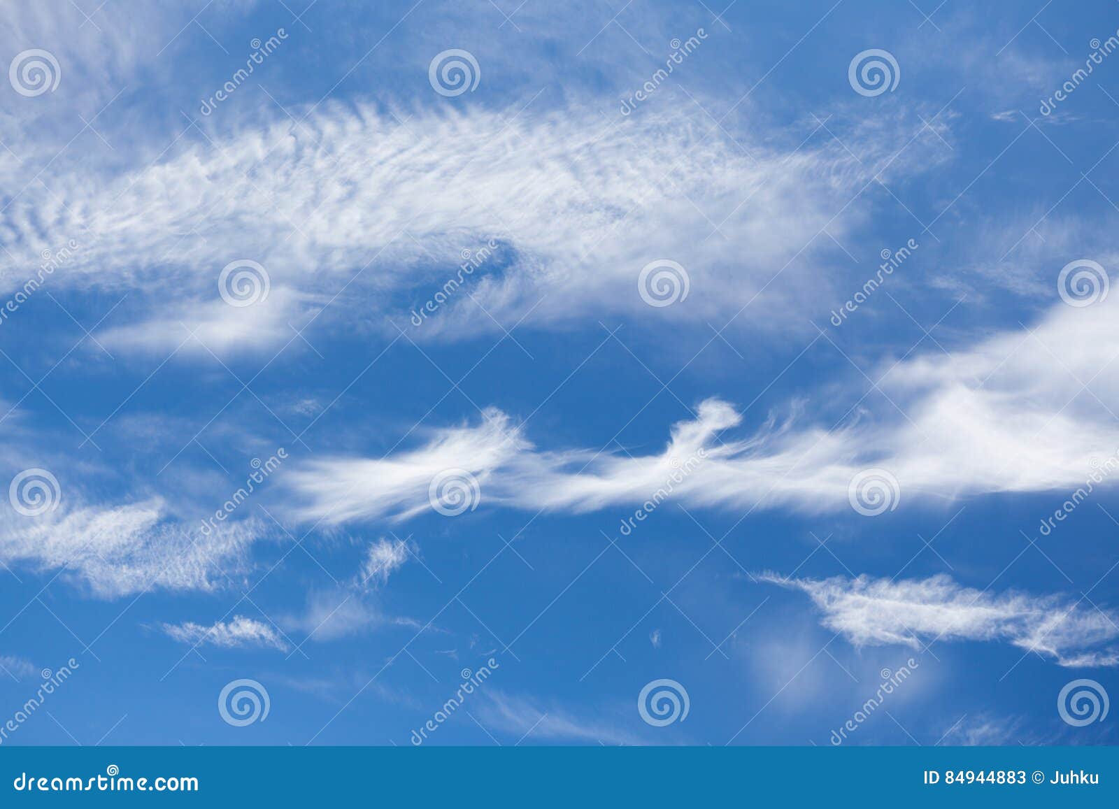 Wispy Cirrus Clouds Blue Sky Stock Image - Image of meteorology, blue ...
