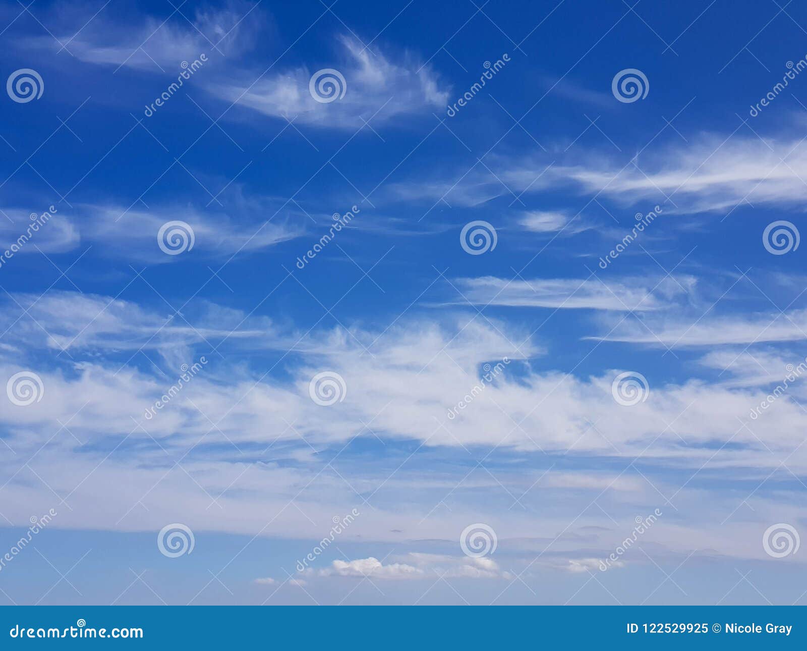 Wispy Cirrus Clouds in a Blue Sky Stock Image - Image of wispy, blue ...