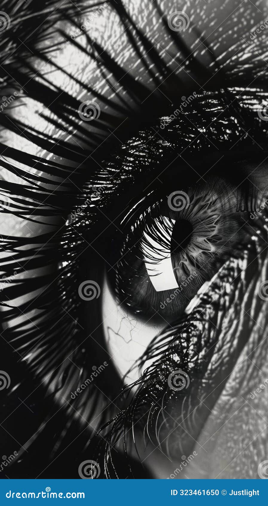 Wispy Eyelashes Frame a Striking and Detailed Eye in this Dramatic ...