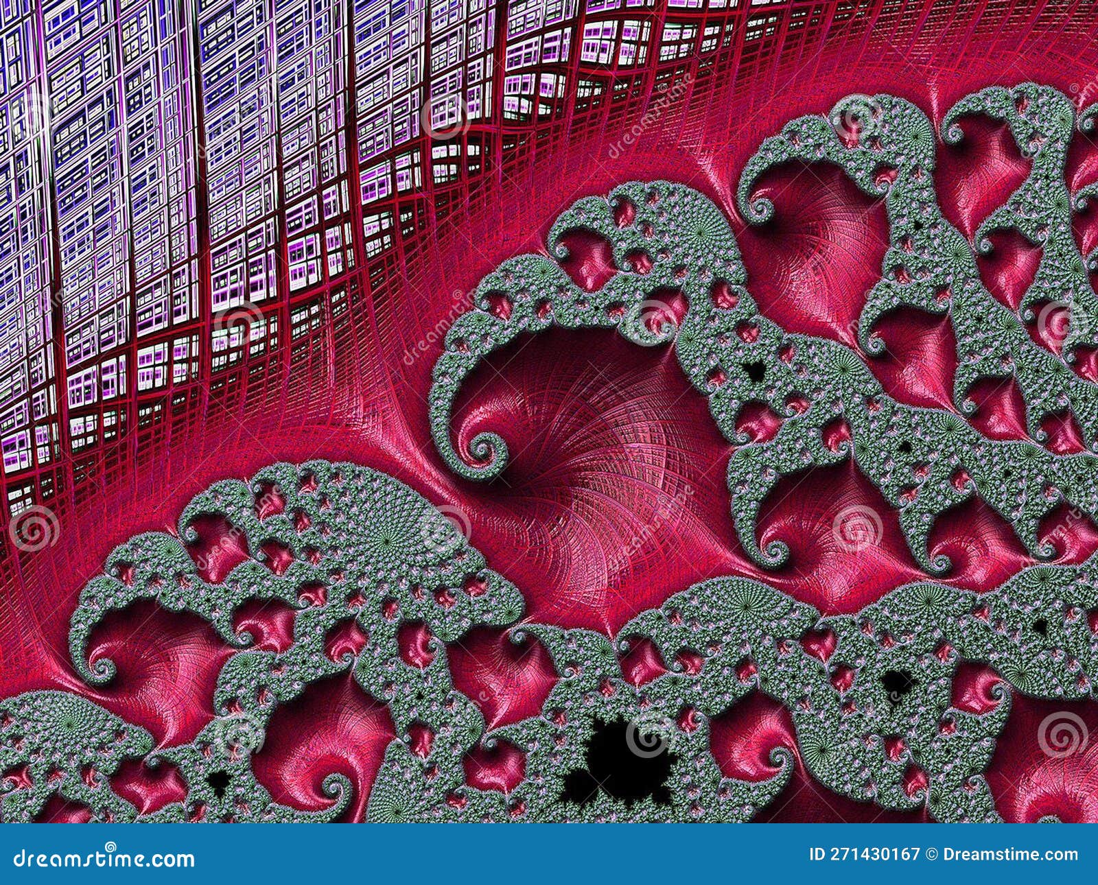 Wispy Magenta Spirals Pattern Stock Illustration - Illustration of ...