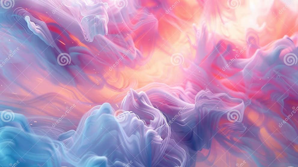 Wispy Tendrils of Colored Smoke Gently Drifting and Intertwinin Stock ...