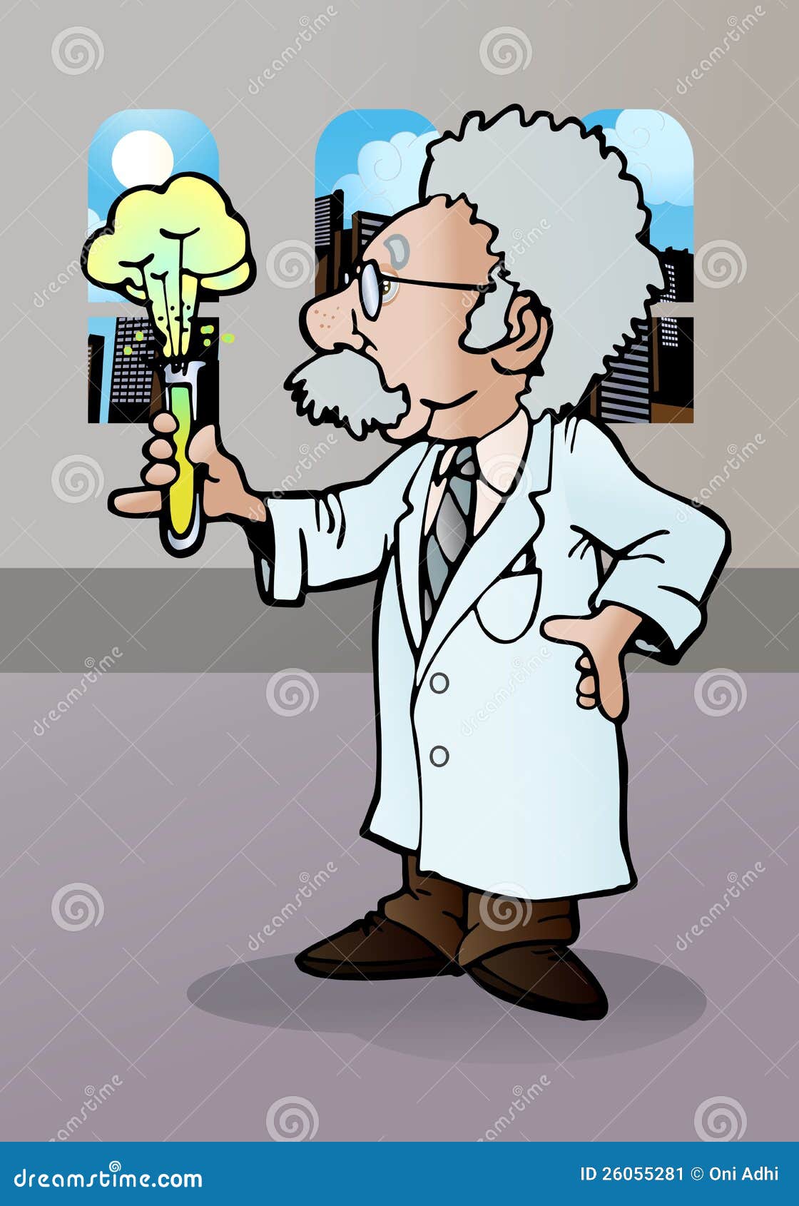 Wissenschaftlerexperiment Auf Labor Stock Abbildung - Illustration von ...