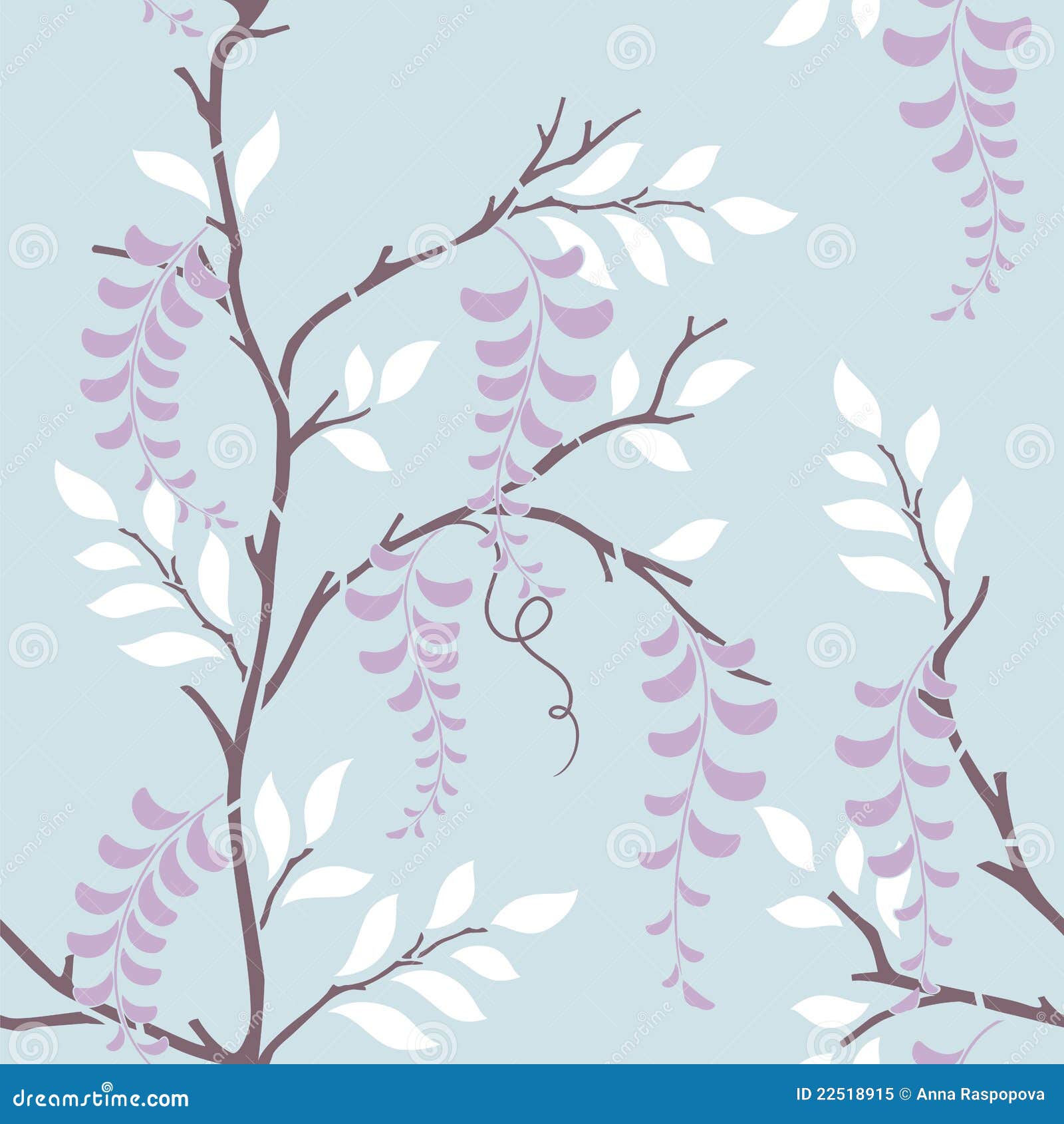 Wisteria pattern stock vector. Illustration of wallpaper - 22518915