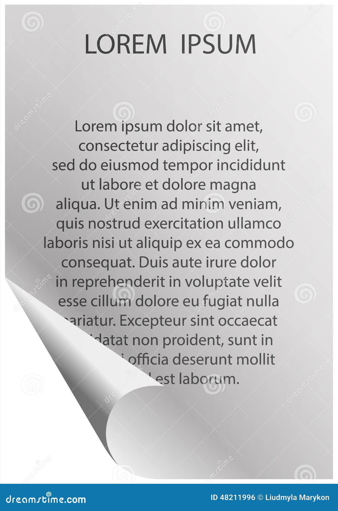 Wit Blad Van Document Met Uw Tekst Vector Illustratie - Illustration of ...
