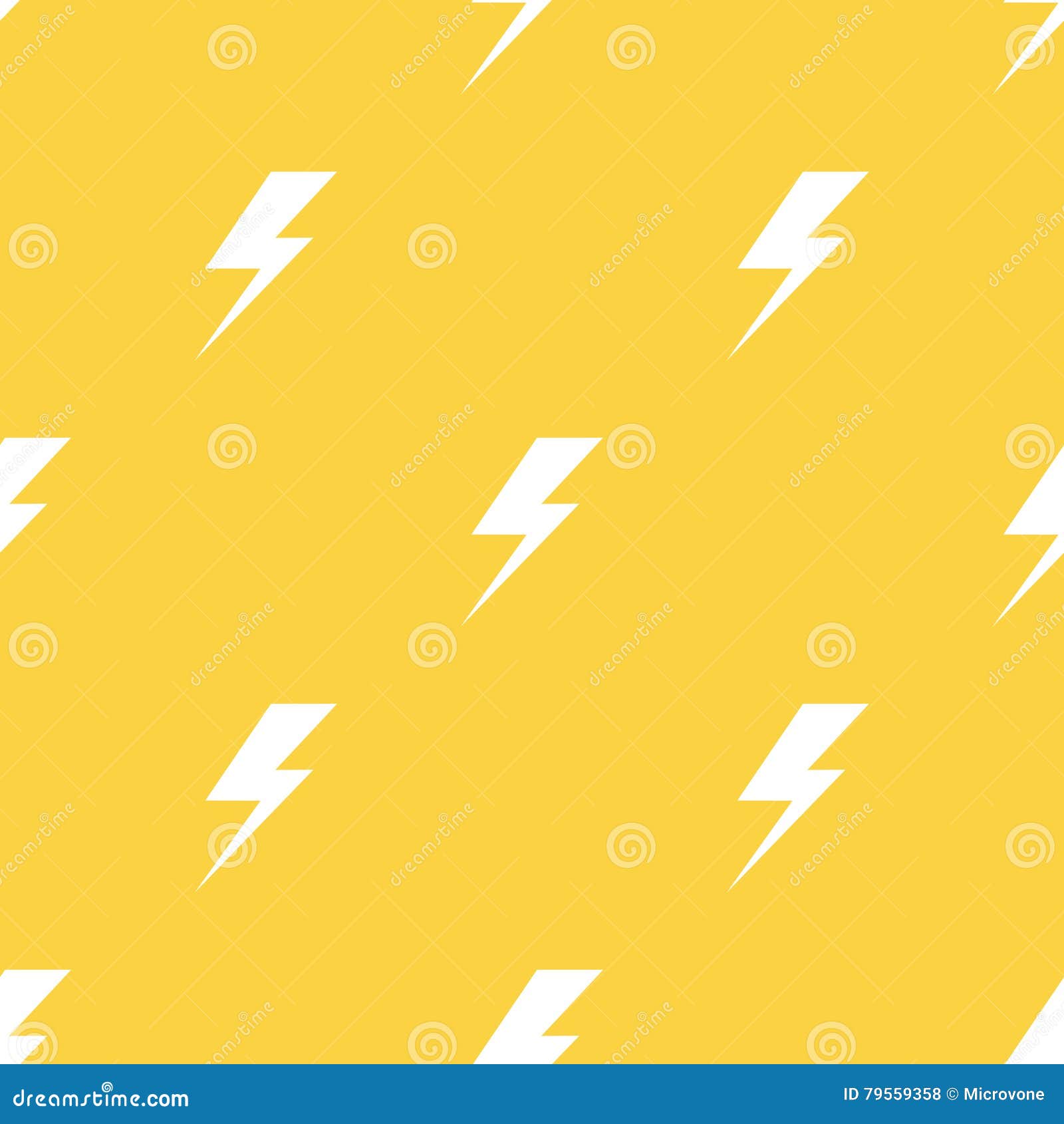 Wit Bliksem Geel Vector Naadloos Patroon Vector Illustratie ...