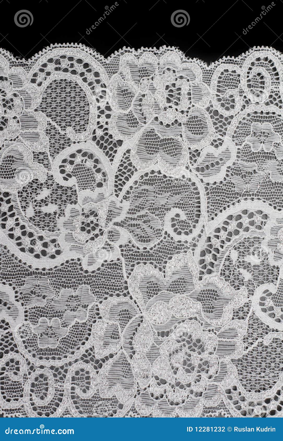 Wit Decoratief Kant Met Patroon Stock Foto - Image of versieringen ...